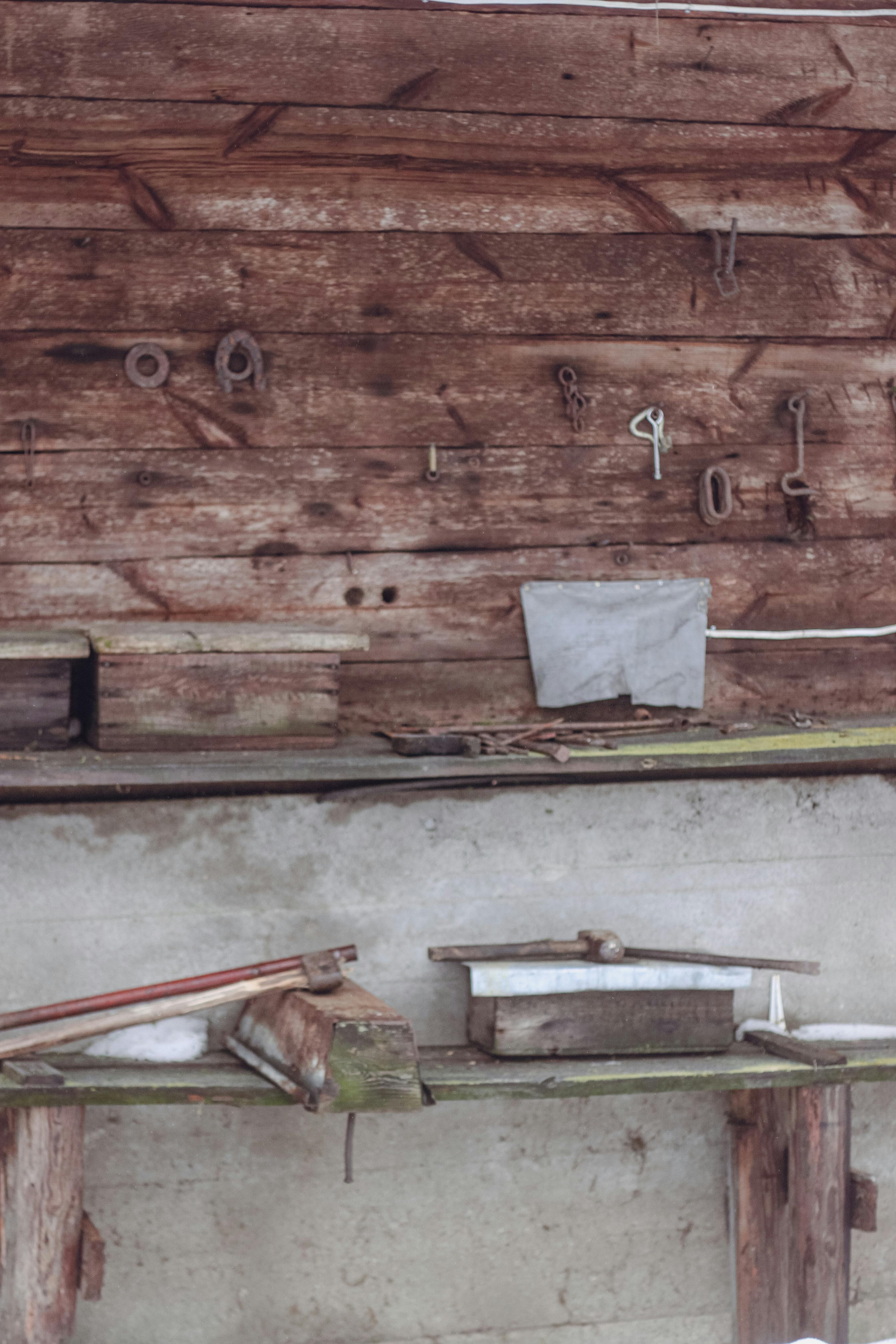 Tools and Shelves and a Wall · Free Stock Photo