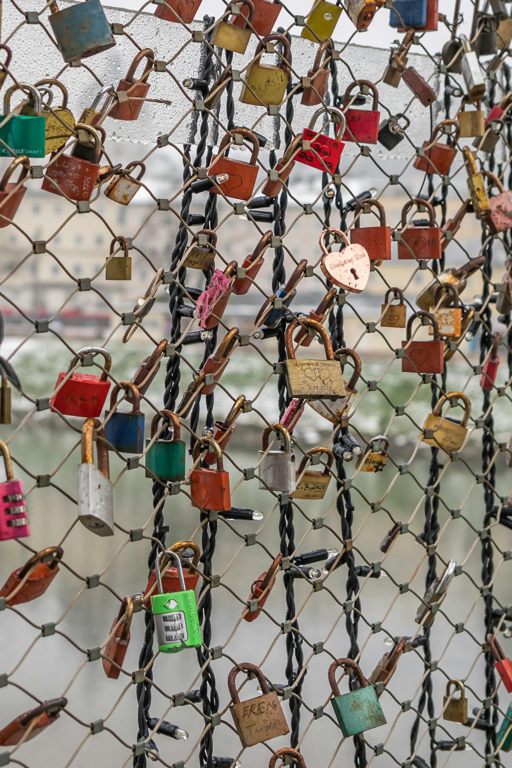 Padlocks on a Fence on the Bridge · Free Stock Photo