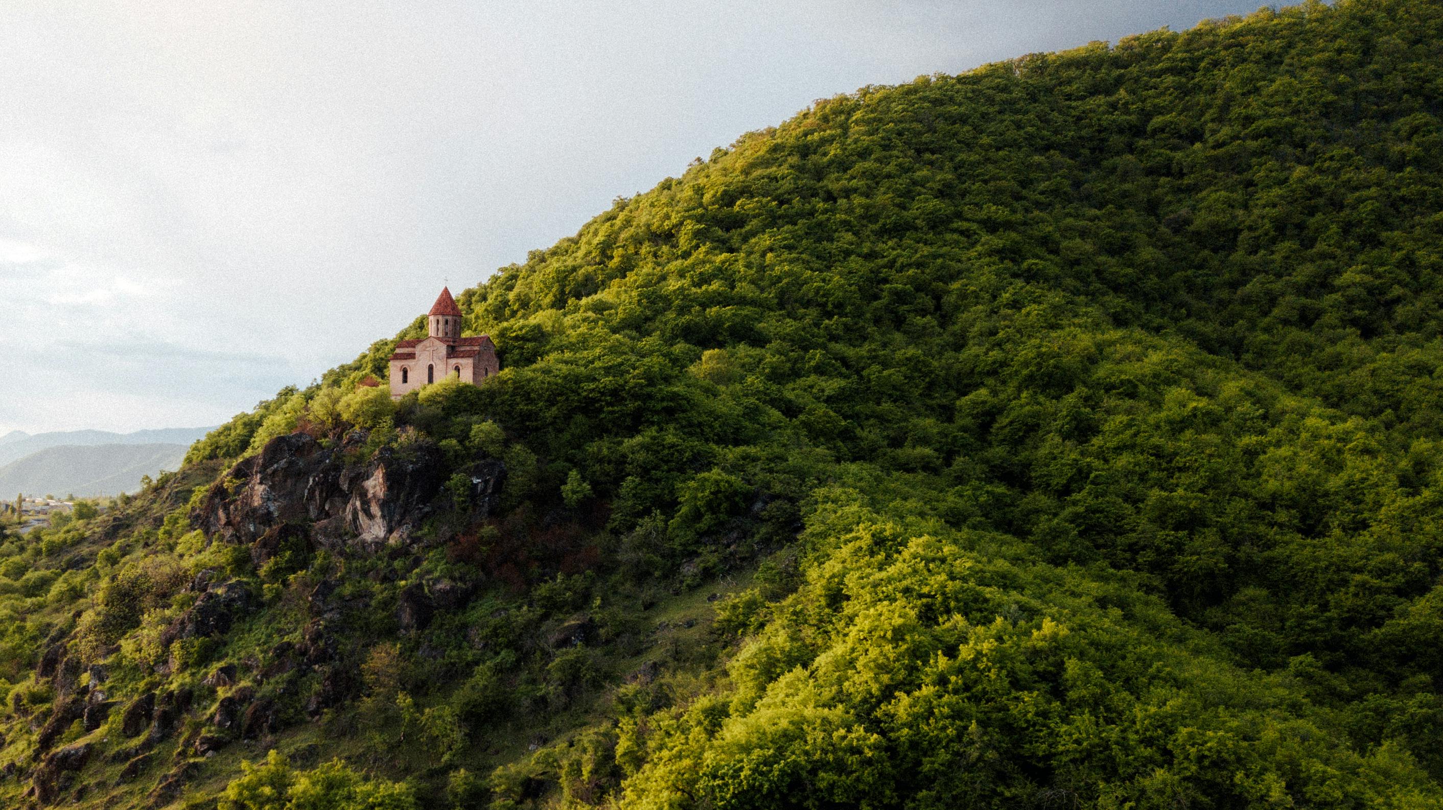 Aerial View of the Kurmukhi Church, Qakh District of Azerbaijan · Free ...