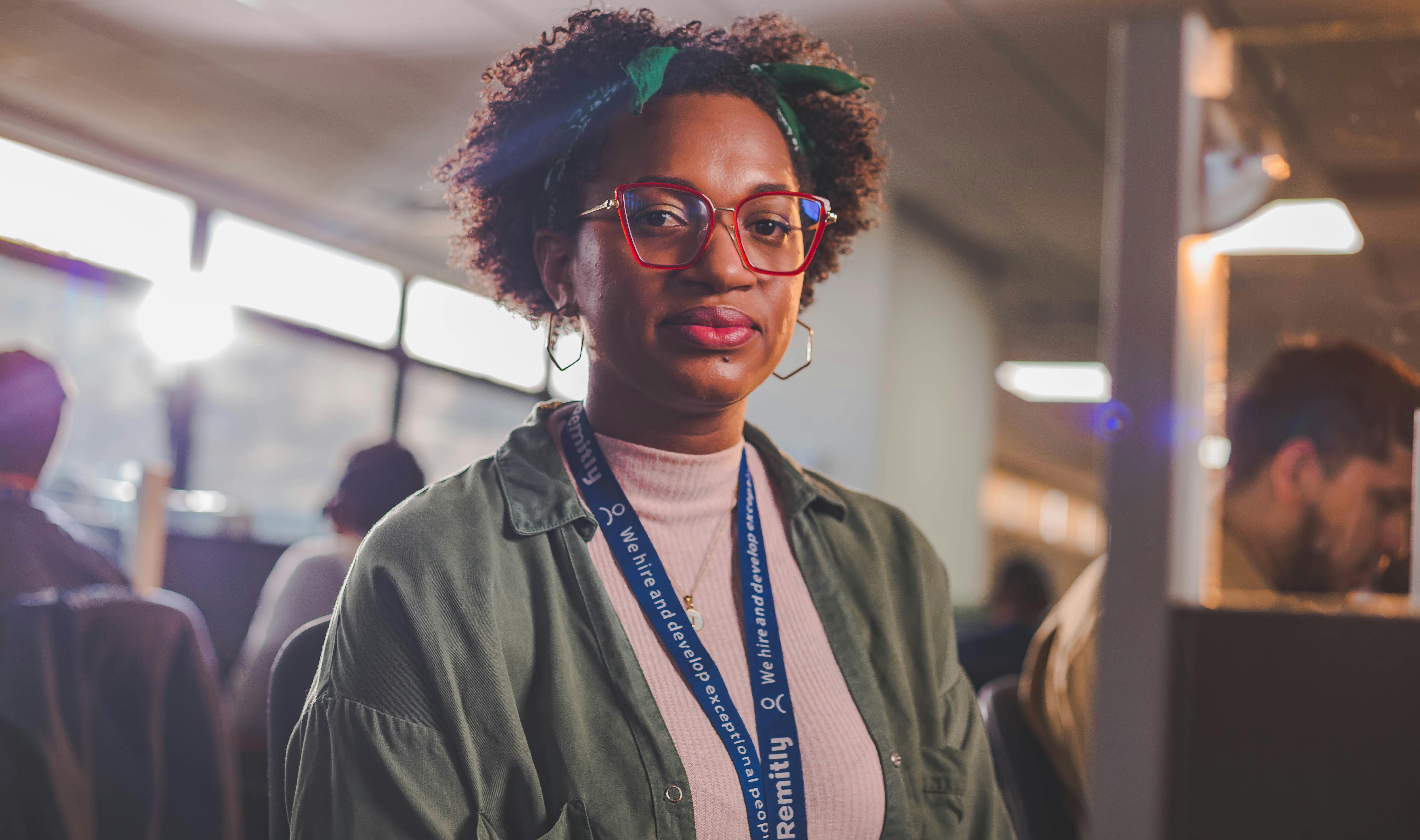 Portrait of Woman Wearing Red Rimmed Glasses · Free Stock Photo