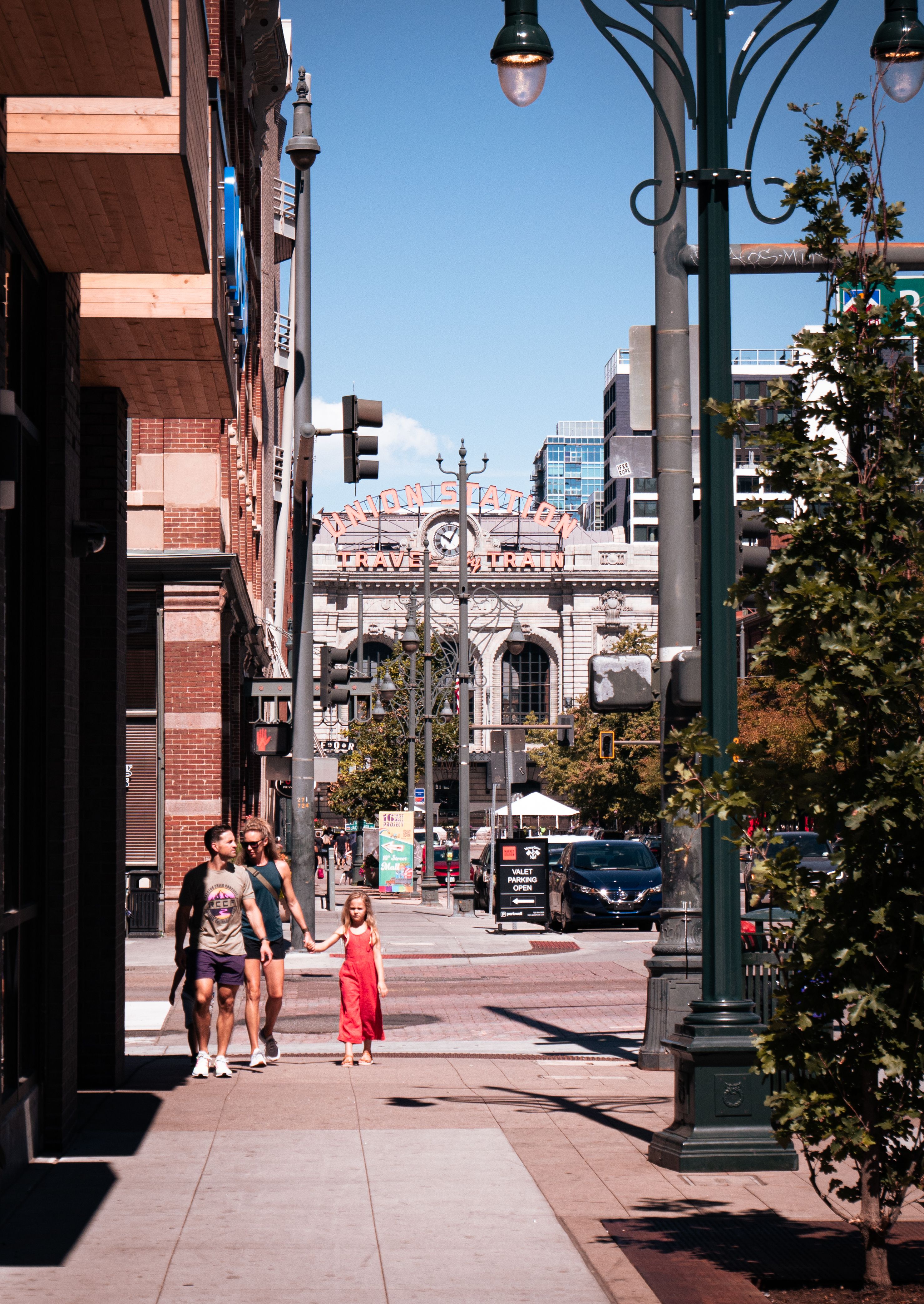 People Walking on a Street Near Denver Union Station, USA · Free Stock ...