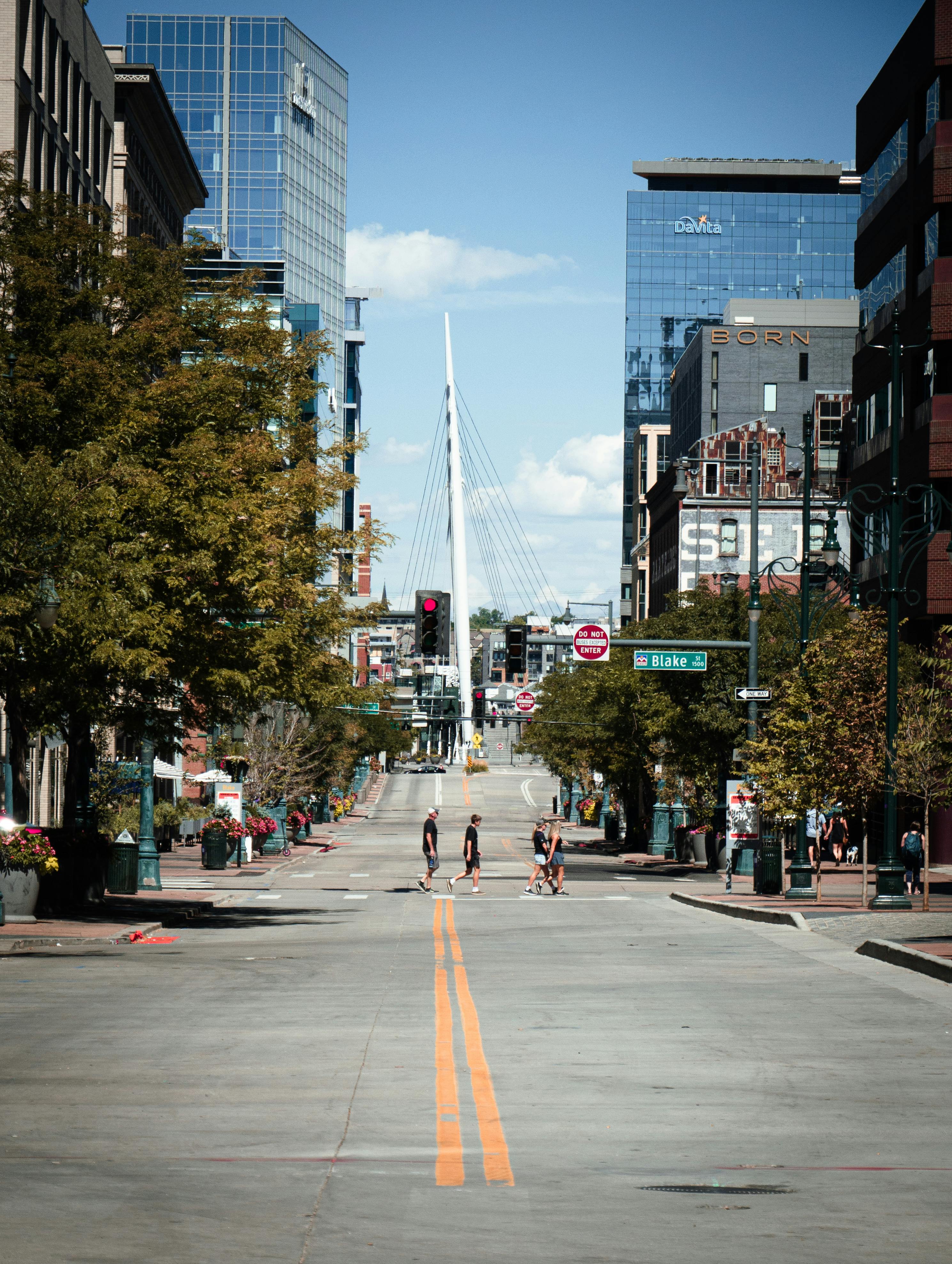 Low-Angle Shot of Leading Lines Across the Denver Union Station · Free ...