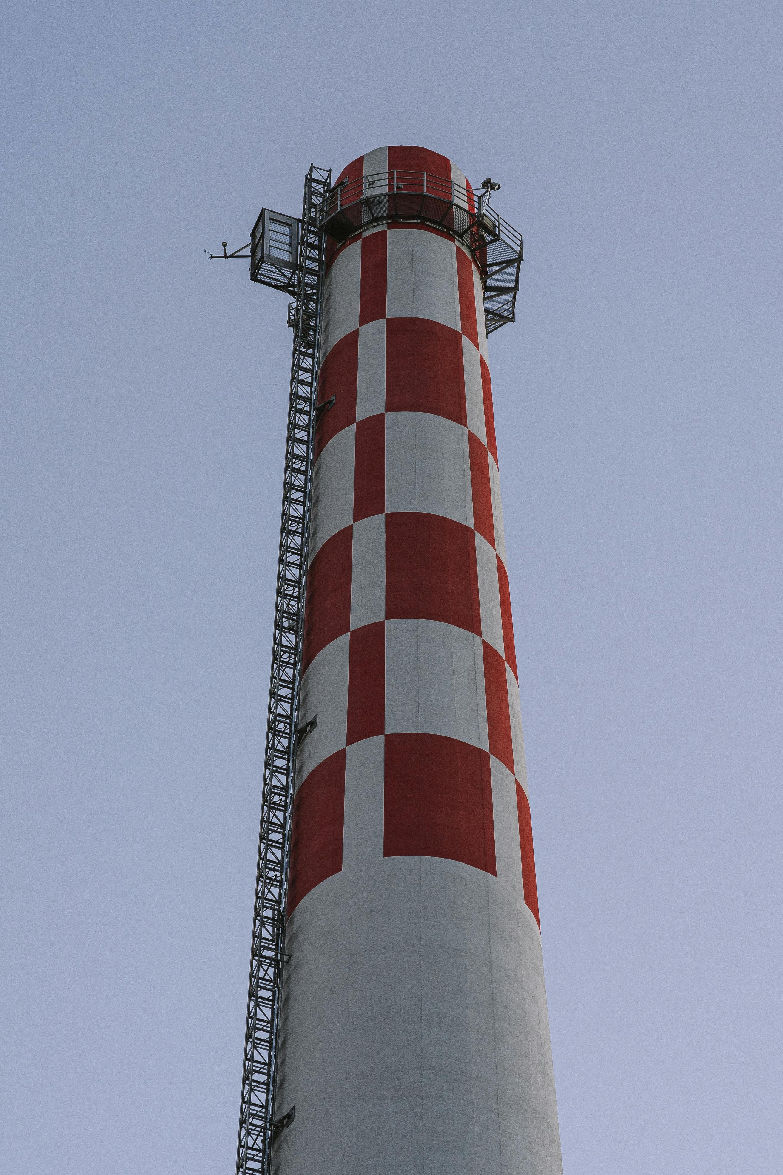 Checkered Silo Wall · Free Stock Photo