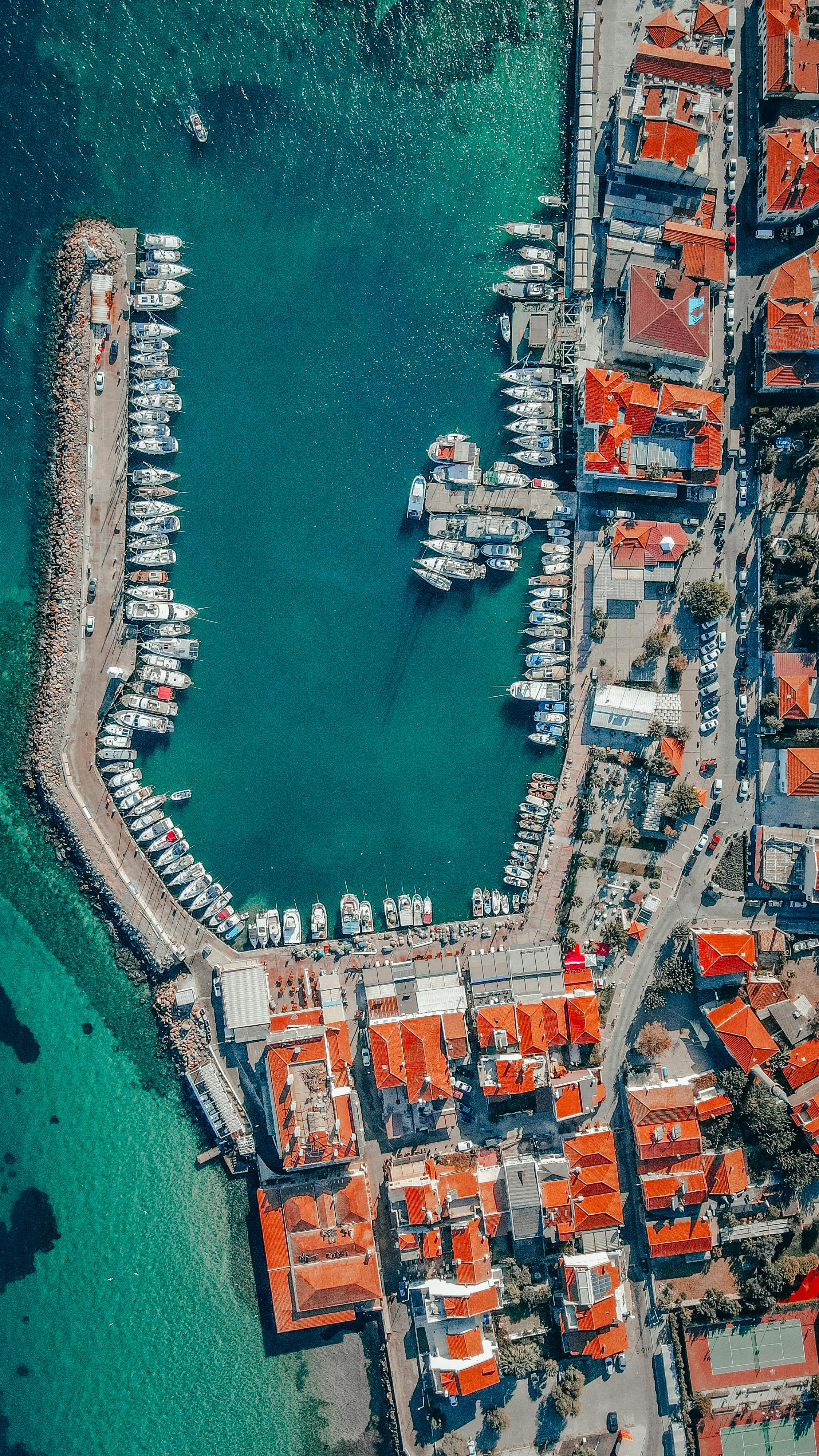 Aerial View of Urla Iskelesi Port in Izmir · Free Stock Photo
