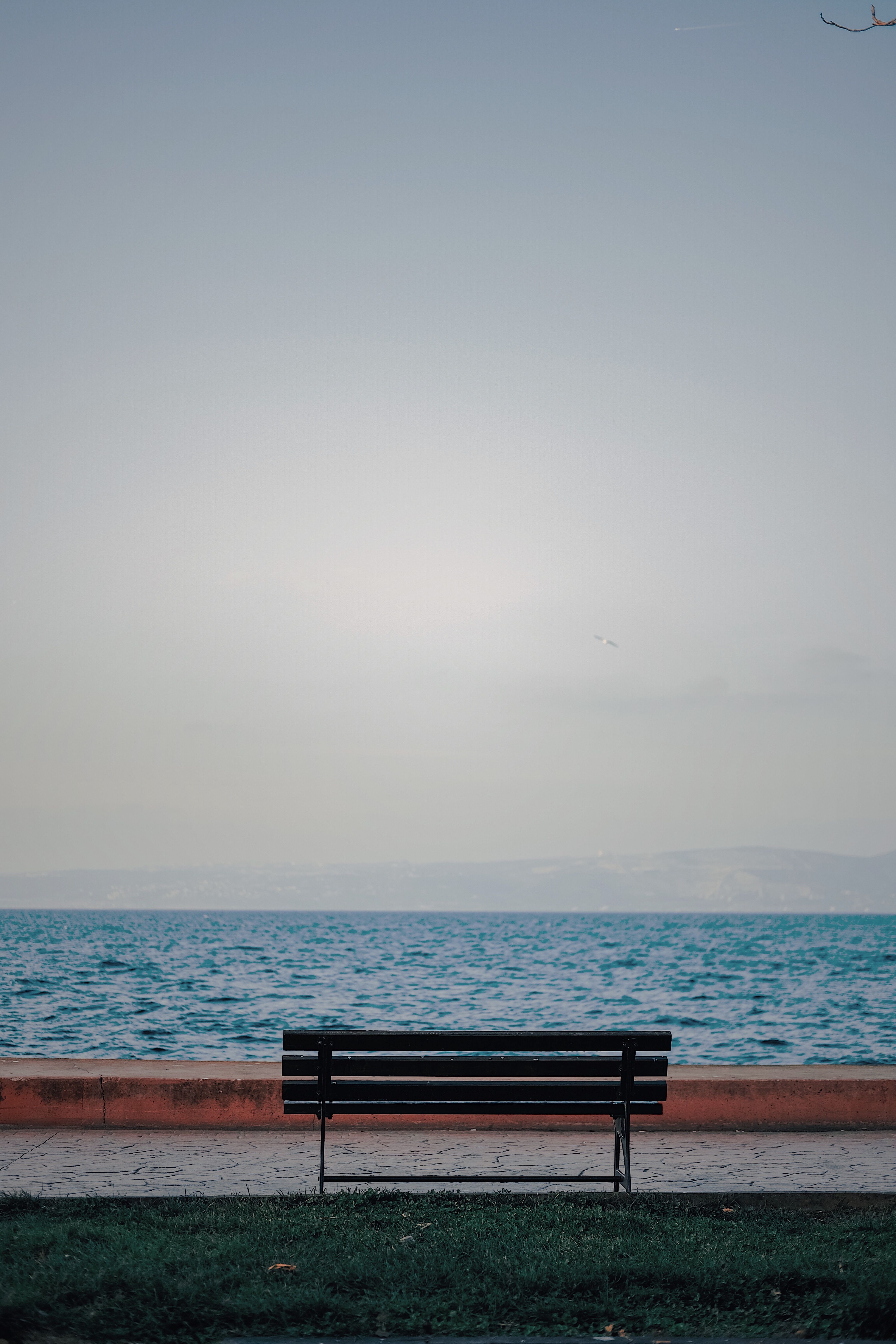 Bench on Promenade under Clear Sky · Free Stock Photo