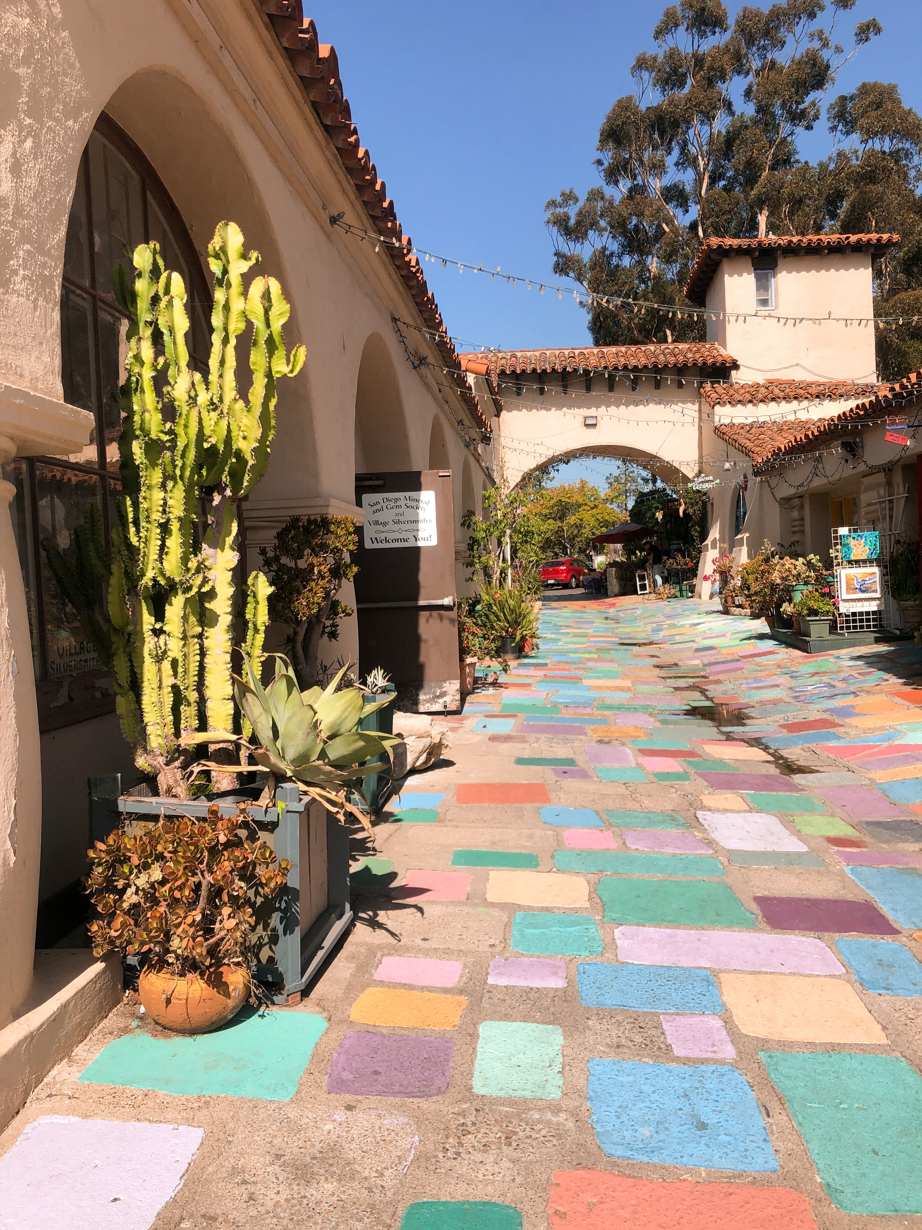 Colorful Walkway at the Spanish Village Art Center in San Diego · Free ...