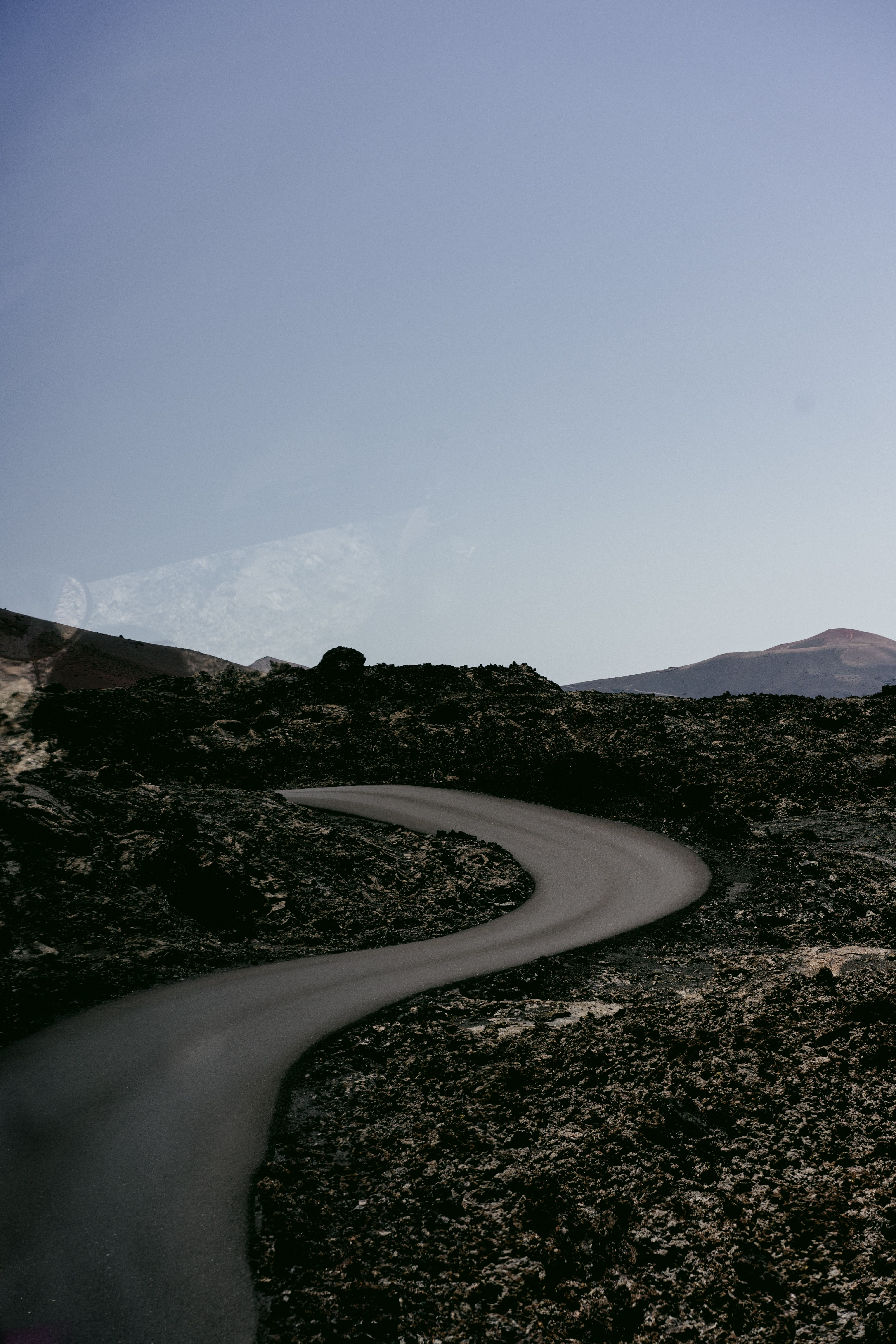 Empty Country Road under Clear Blue Sky · Free Stock Photo