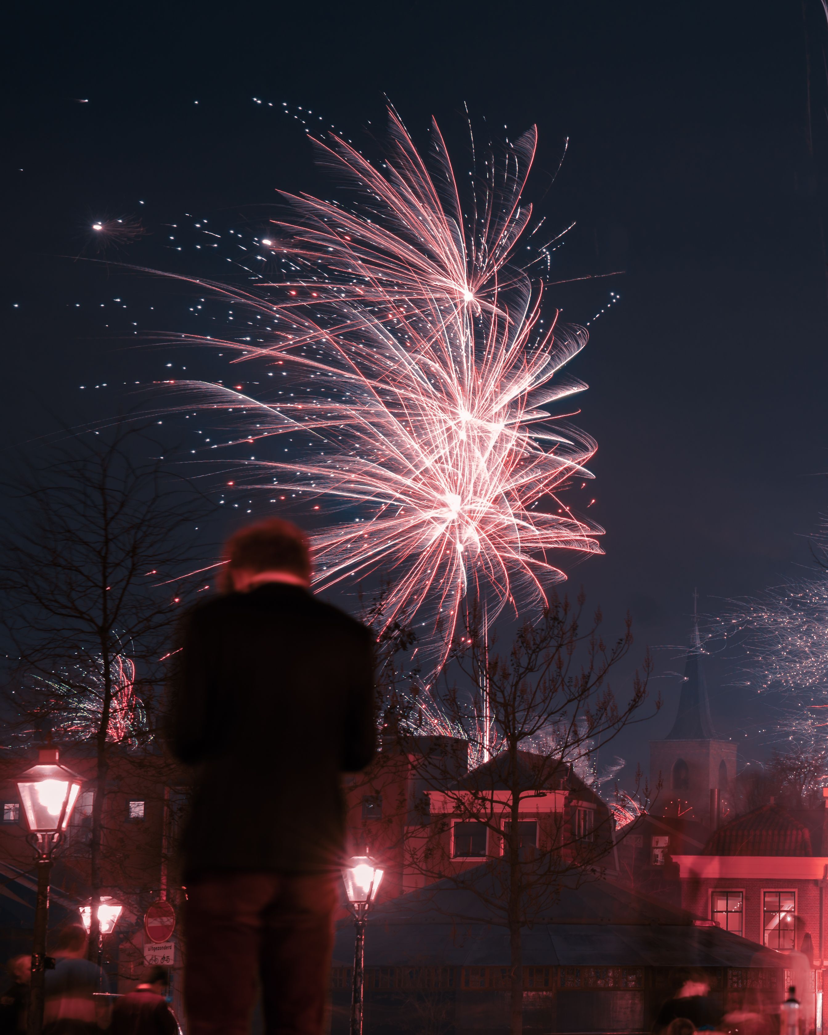Fireworks in Night Sky over City · Free Stock Photo