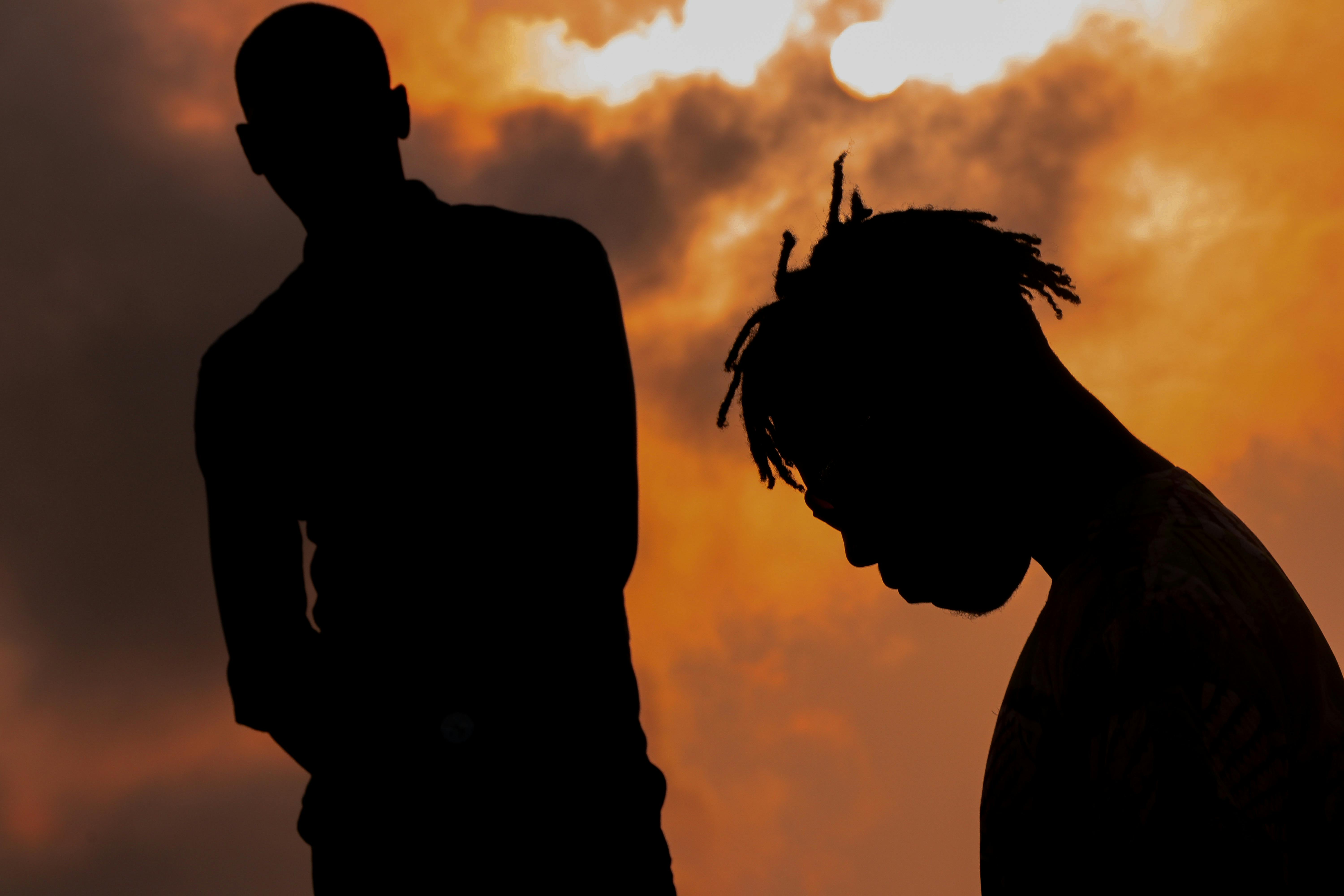 Silhouette Photography of Two People · Free Stock Photo