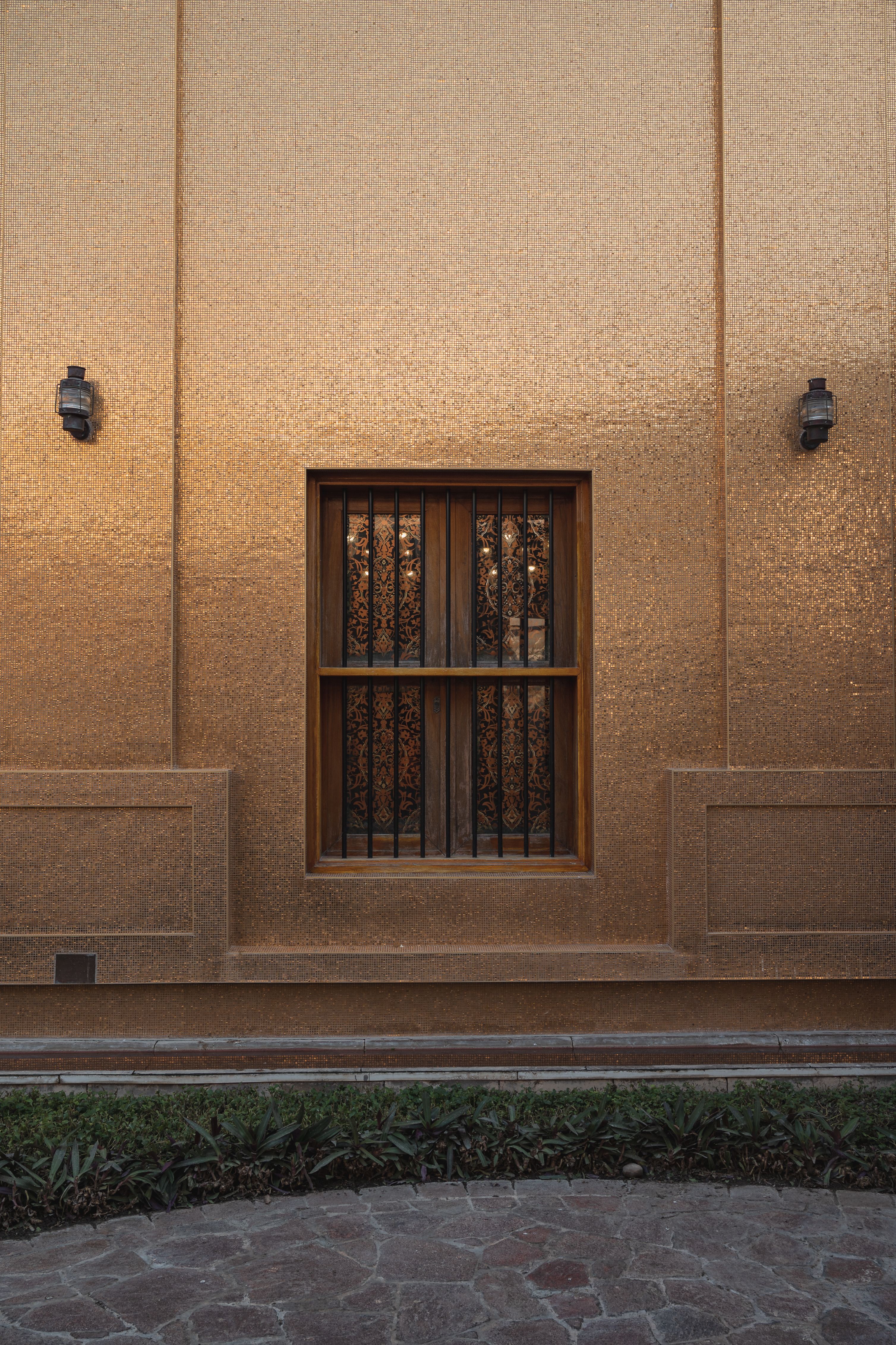 Close-up of the Facade of the Golden Masjid in Doha, Qatar · Free Stock ...