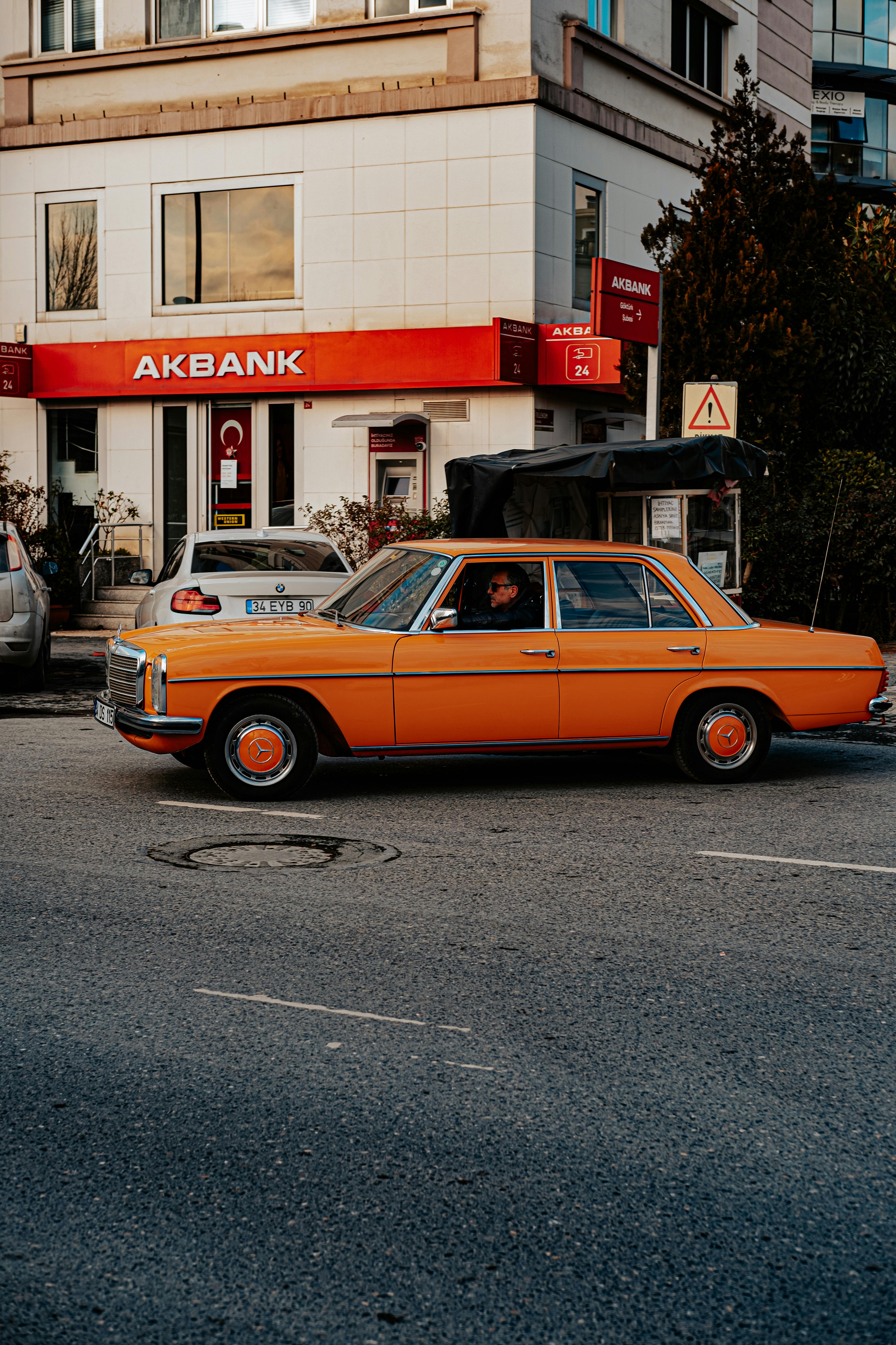 Vintage Orange Mercedes Benz Car · Free Stock Photo