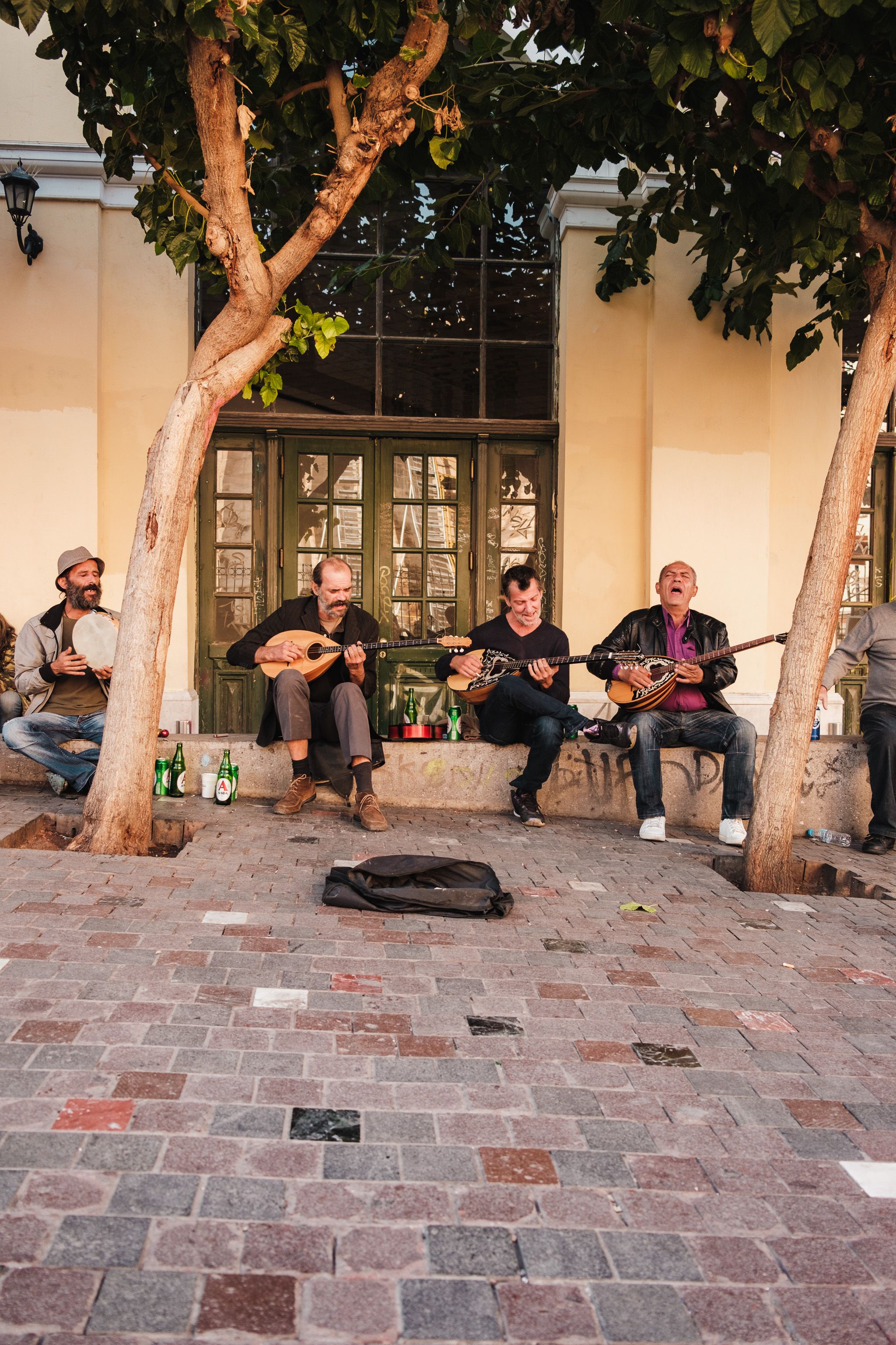 A Band Performing on the Roadside · Free Stock Photo