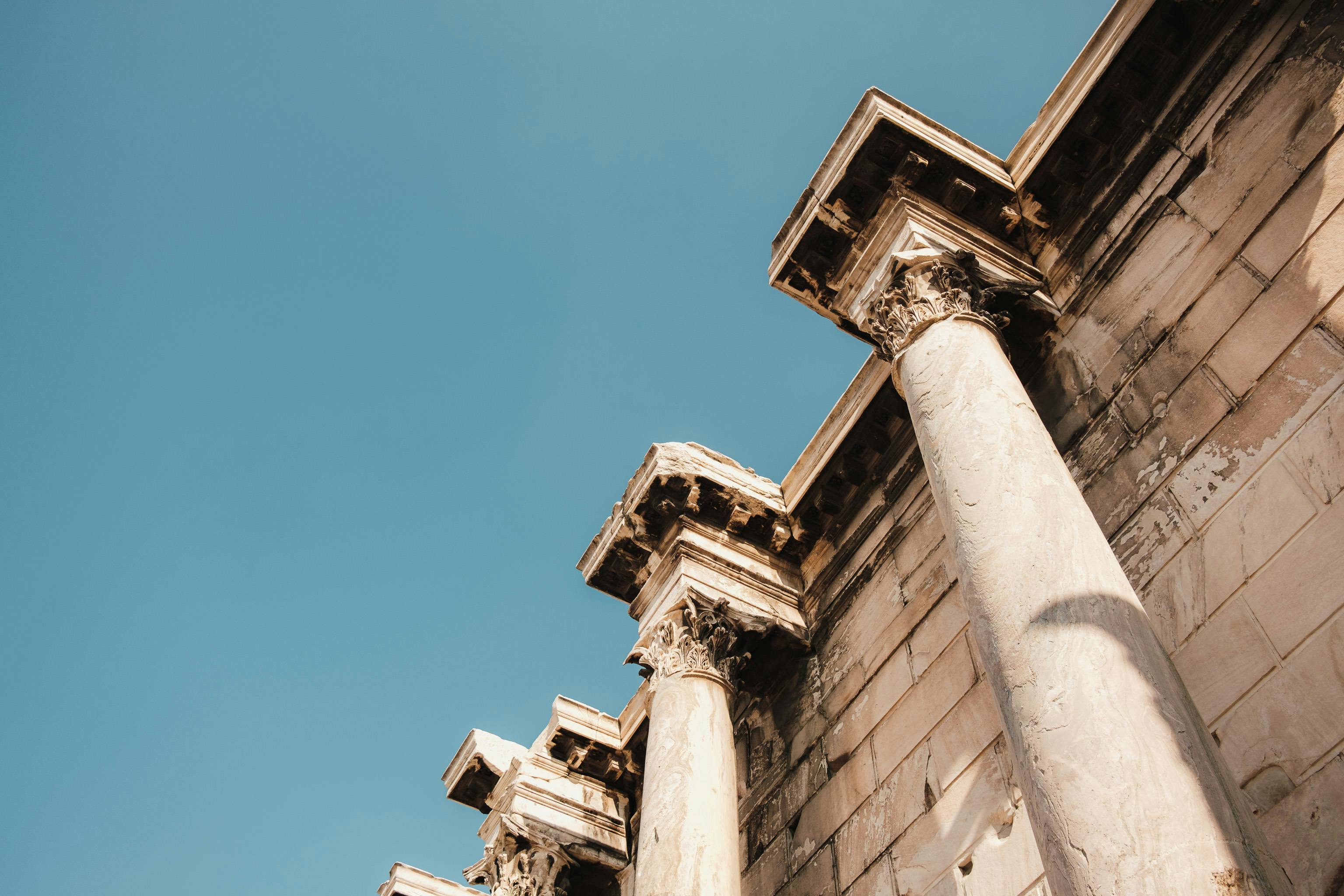 Columns on Building Facade · Free Stock Photo