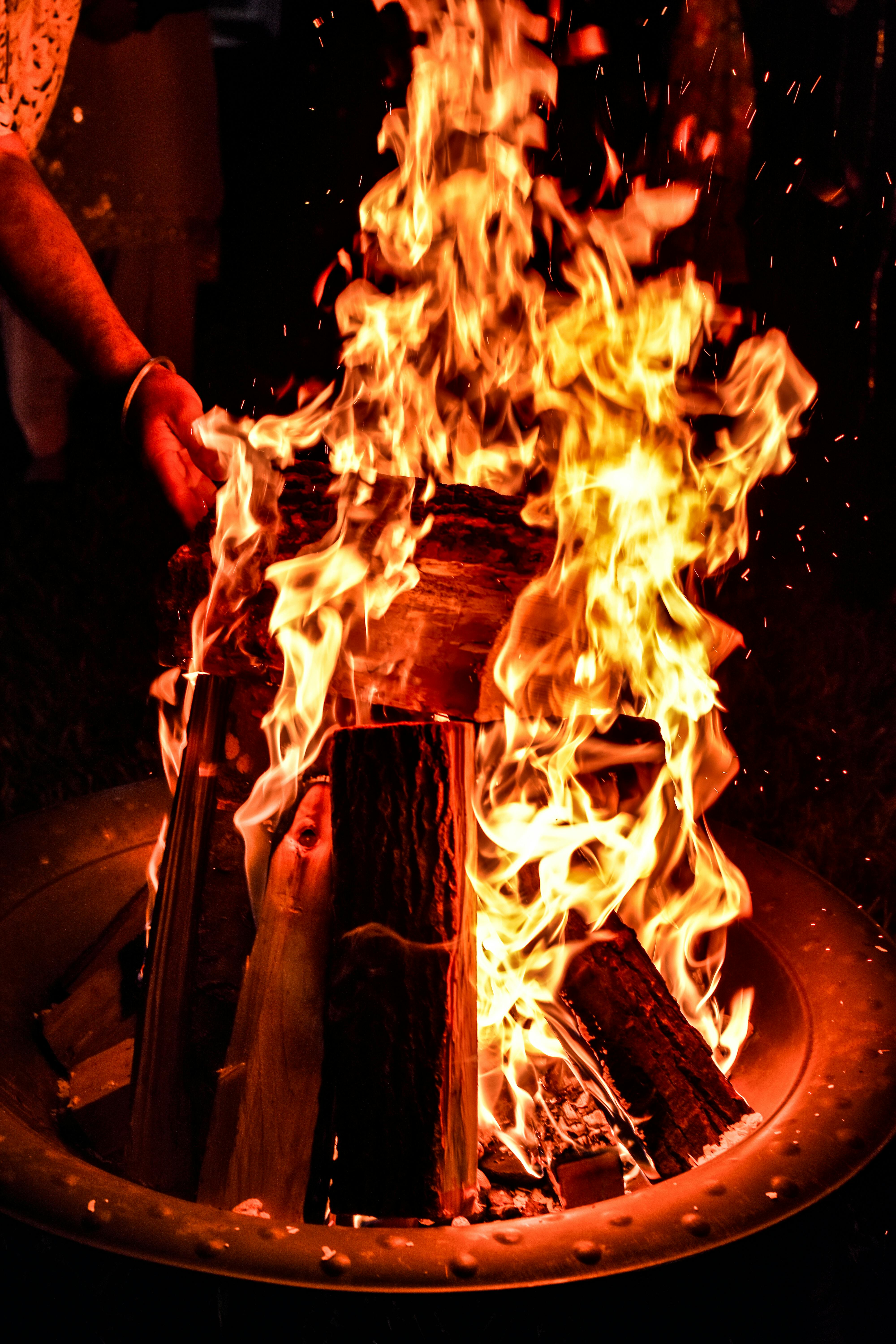 Flaming Wood in Bonfire · Free Stock Photo