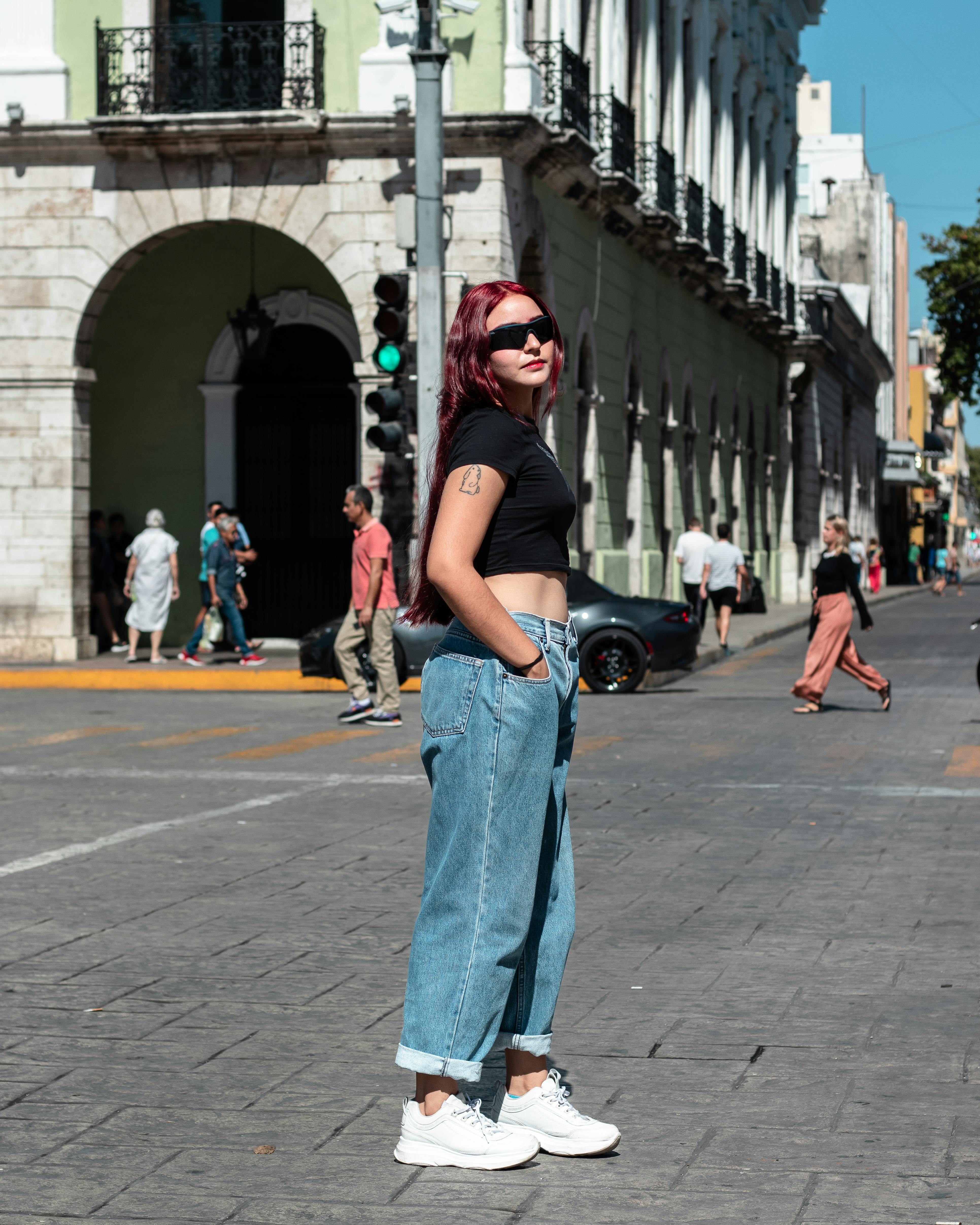 People Running on Street in Shadow · Free Stock Photo