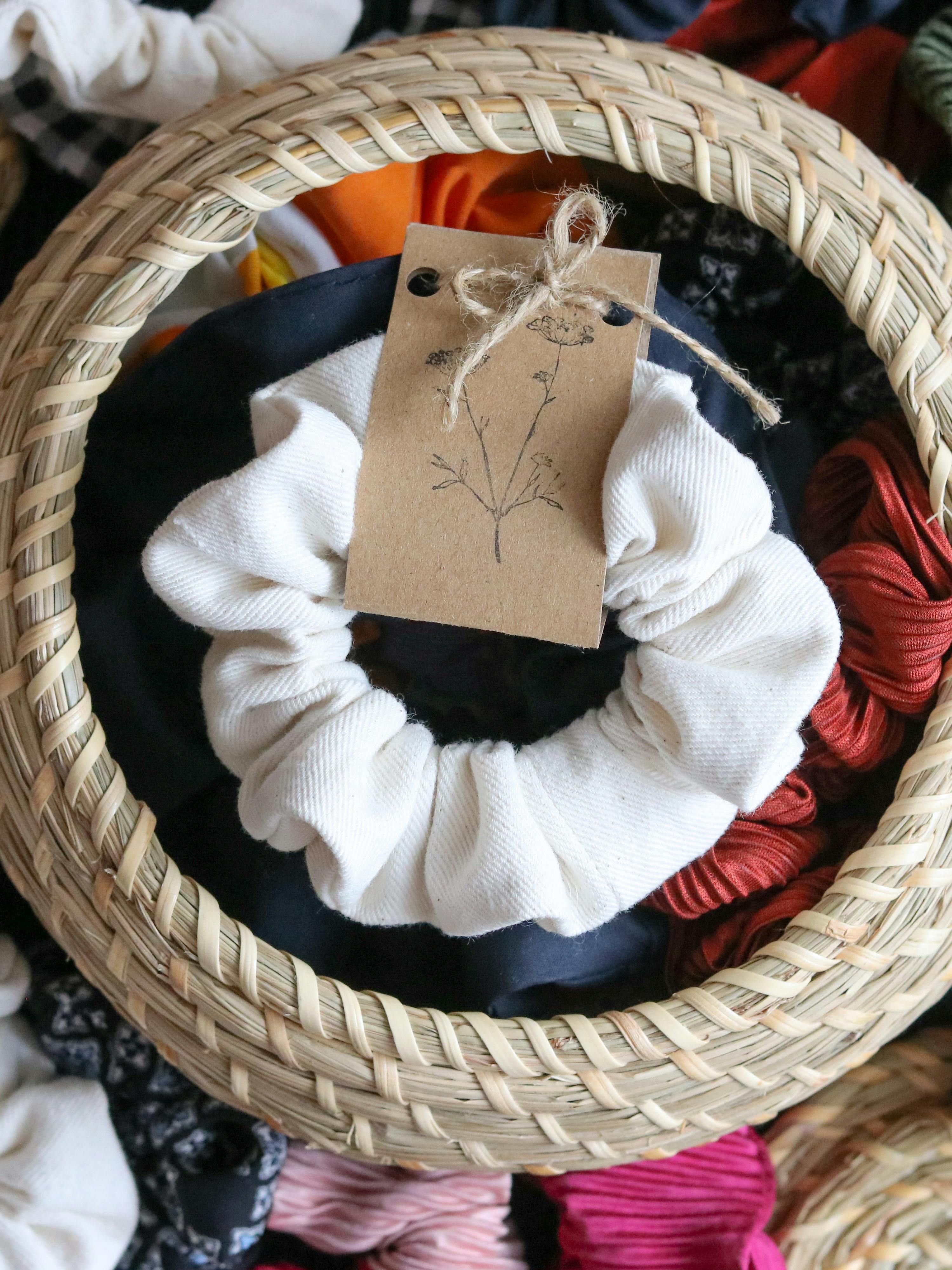 Craft Fabrics in Basket · Free Stock Photo