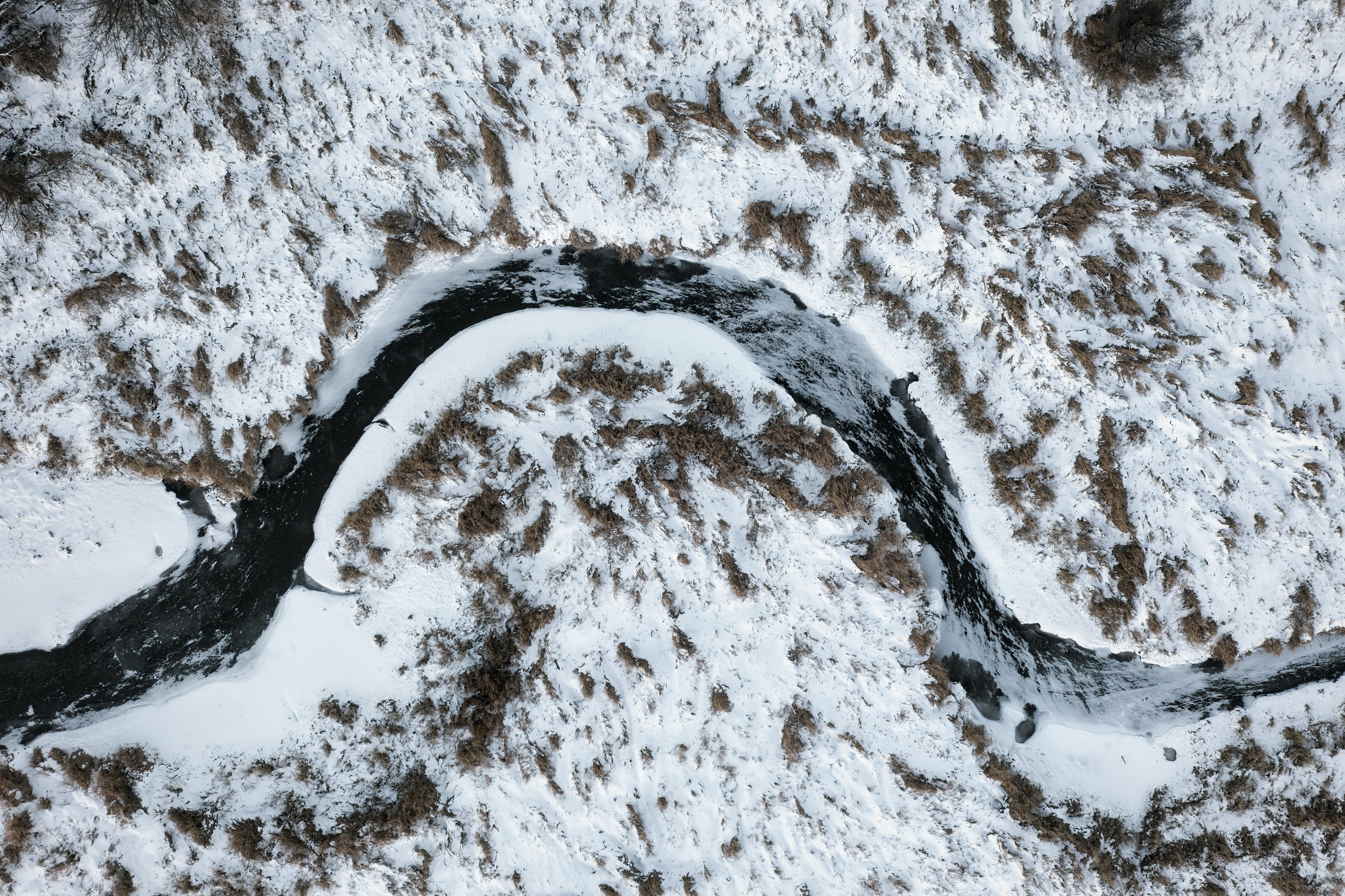 Clean Blue River Among Snow · Free Stock Photo