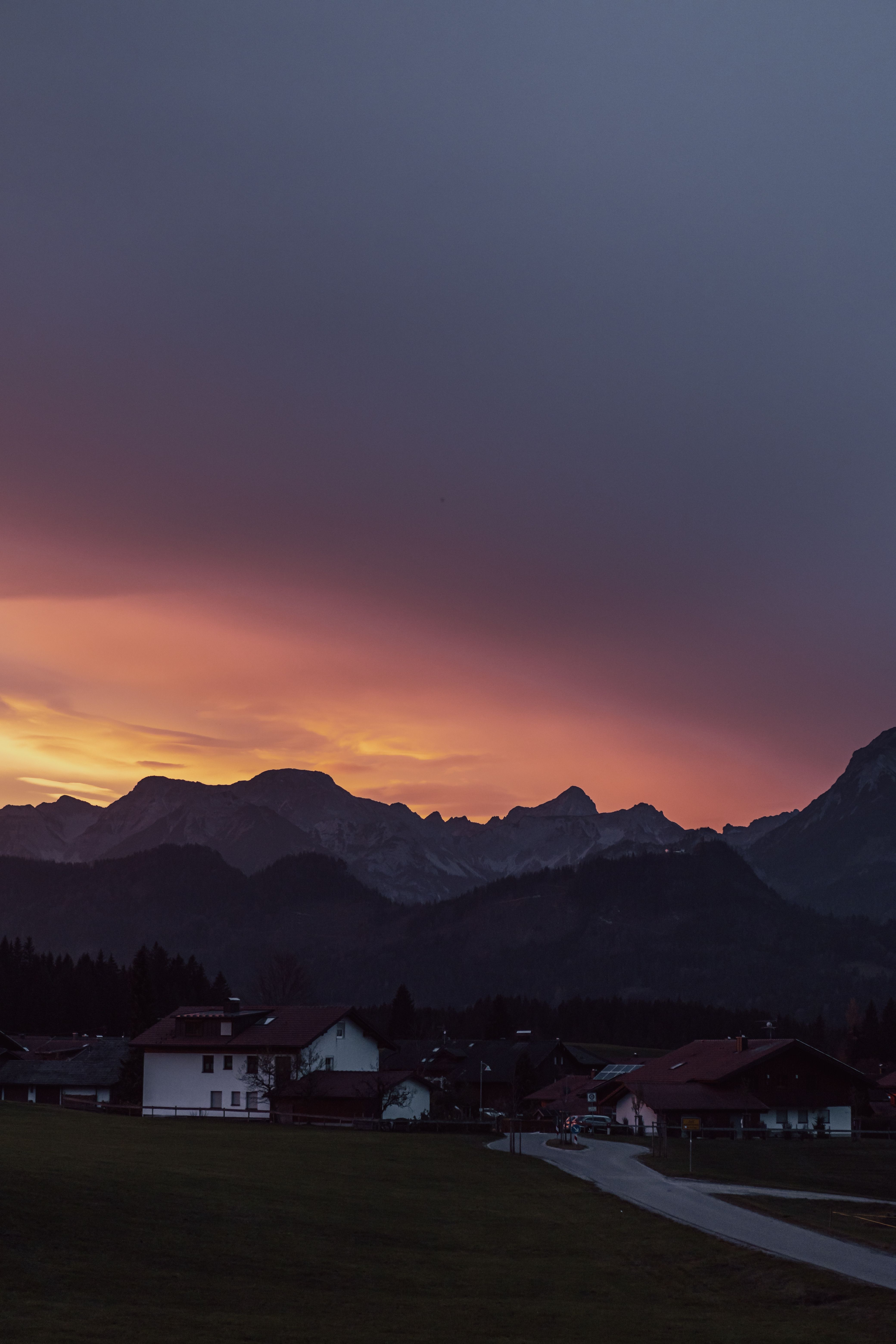 Sunset over Mountains · Free Stock Photo