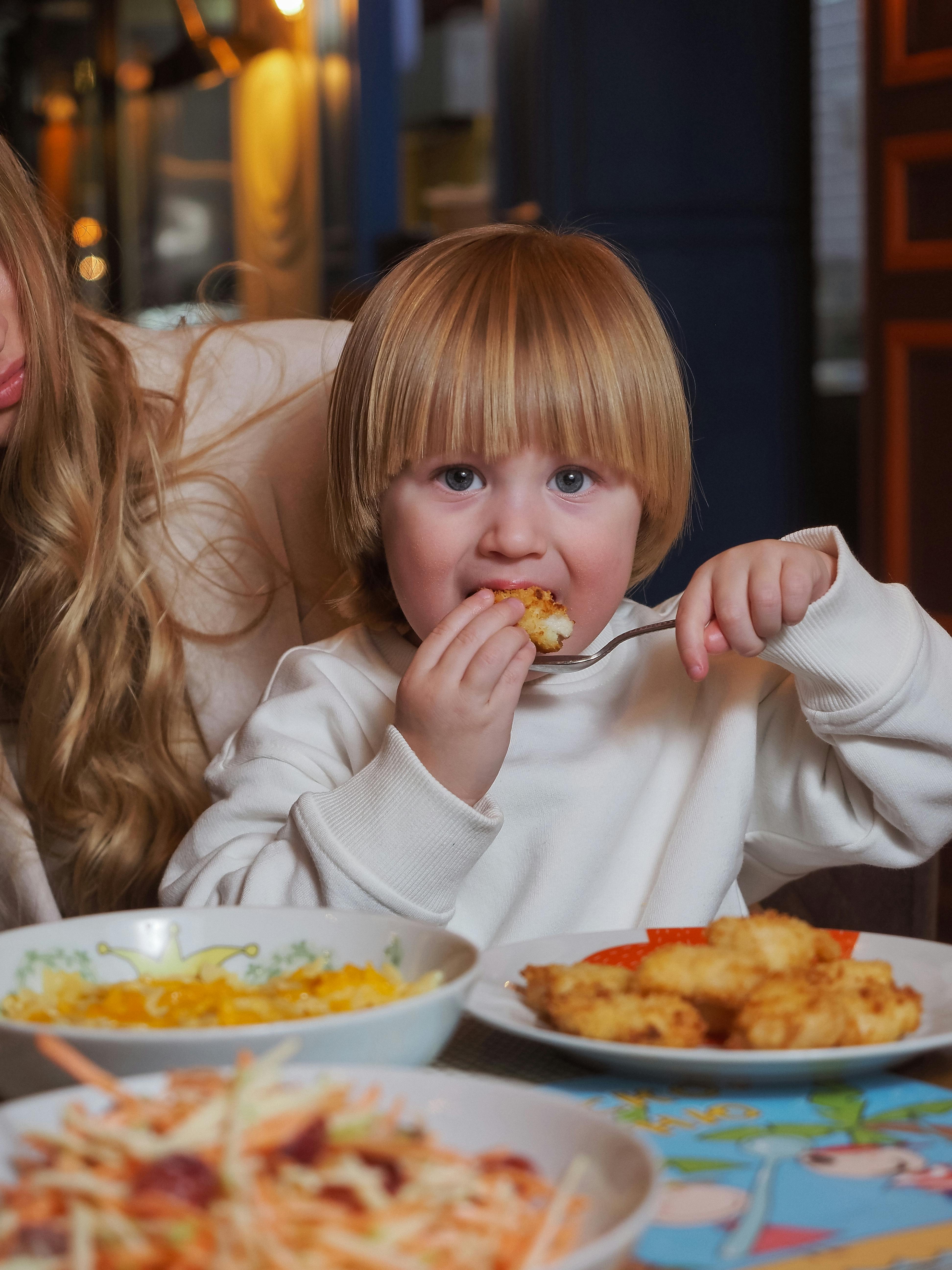 Boy Eating Dinner · Free Stock Photo