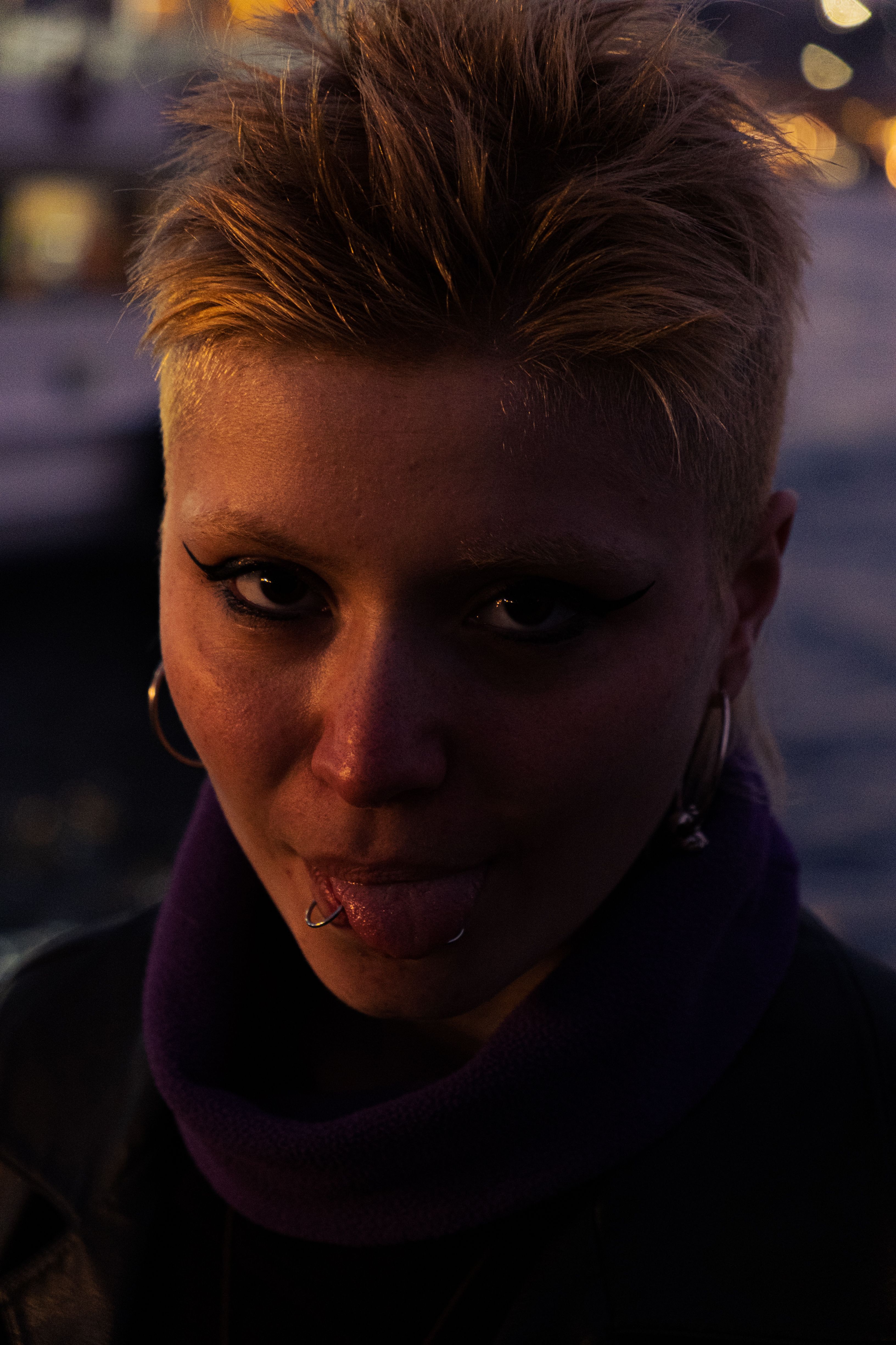Portrait of a Woman at Dusk · Free Stock Photo