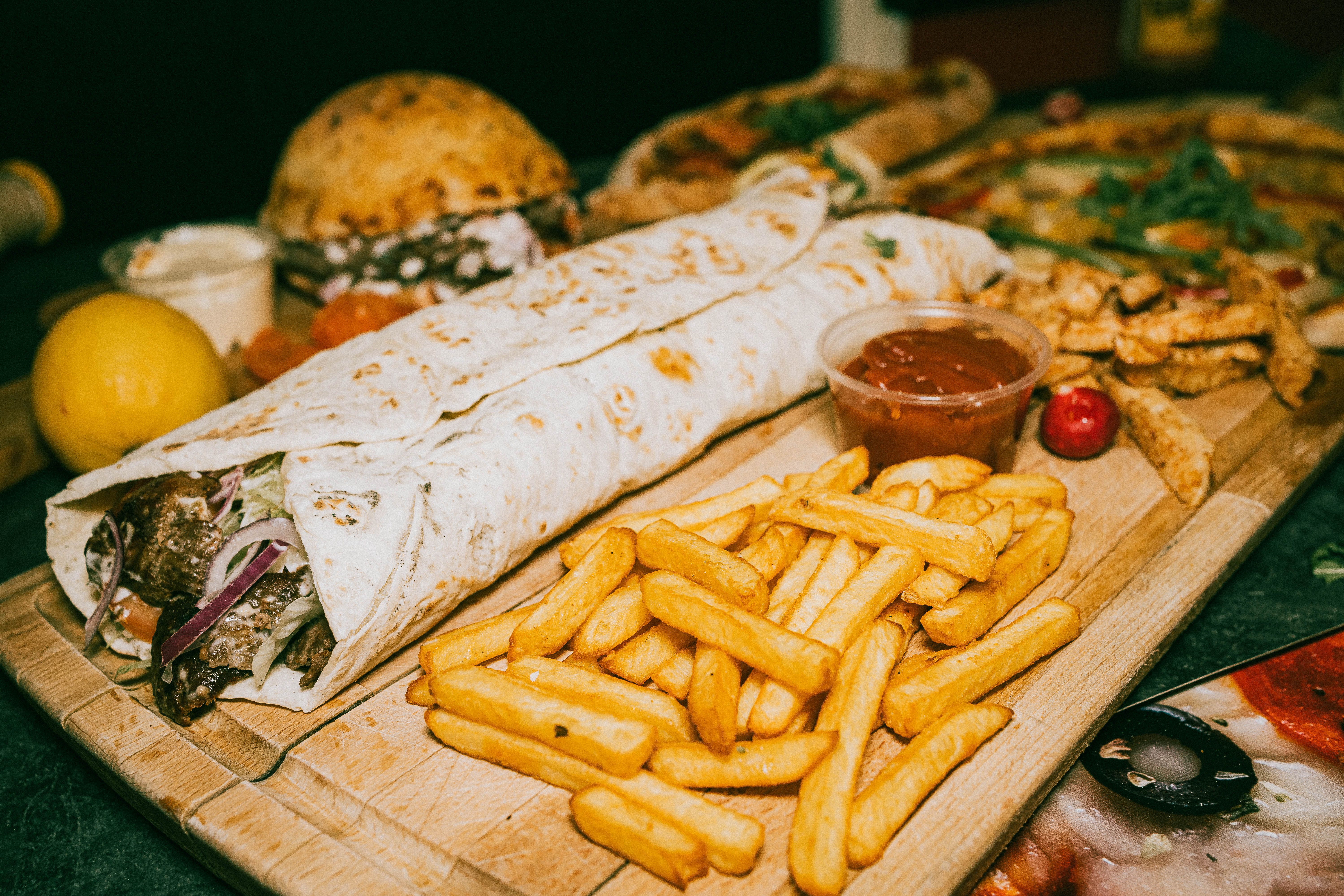Ilmainen kuvapankkikuva aiheesta ateria, dippaus, doner, flavorful ...
