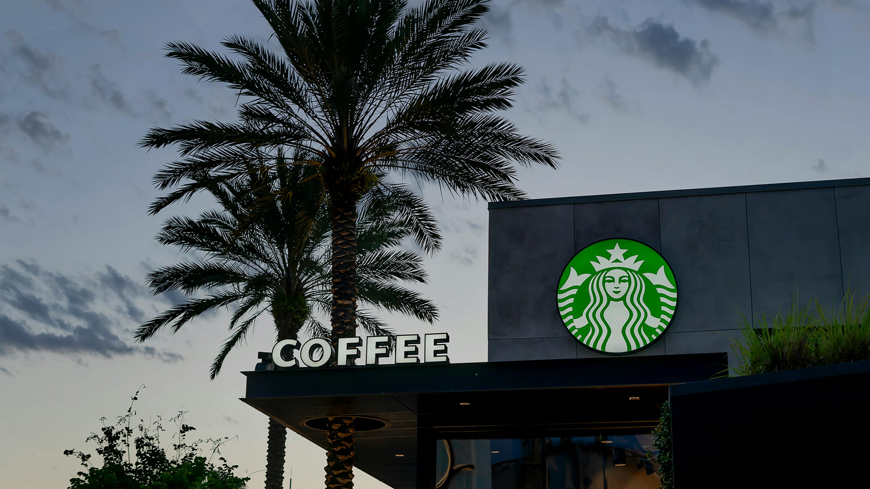 Starbucks Cafe Logo on Building Wall · Free Stock Photo