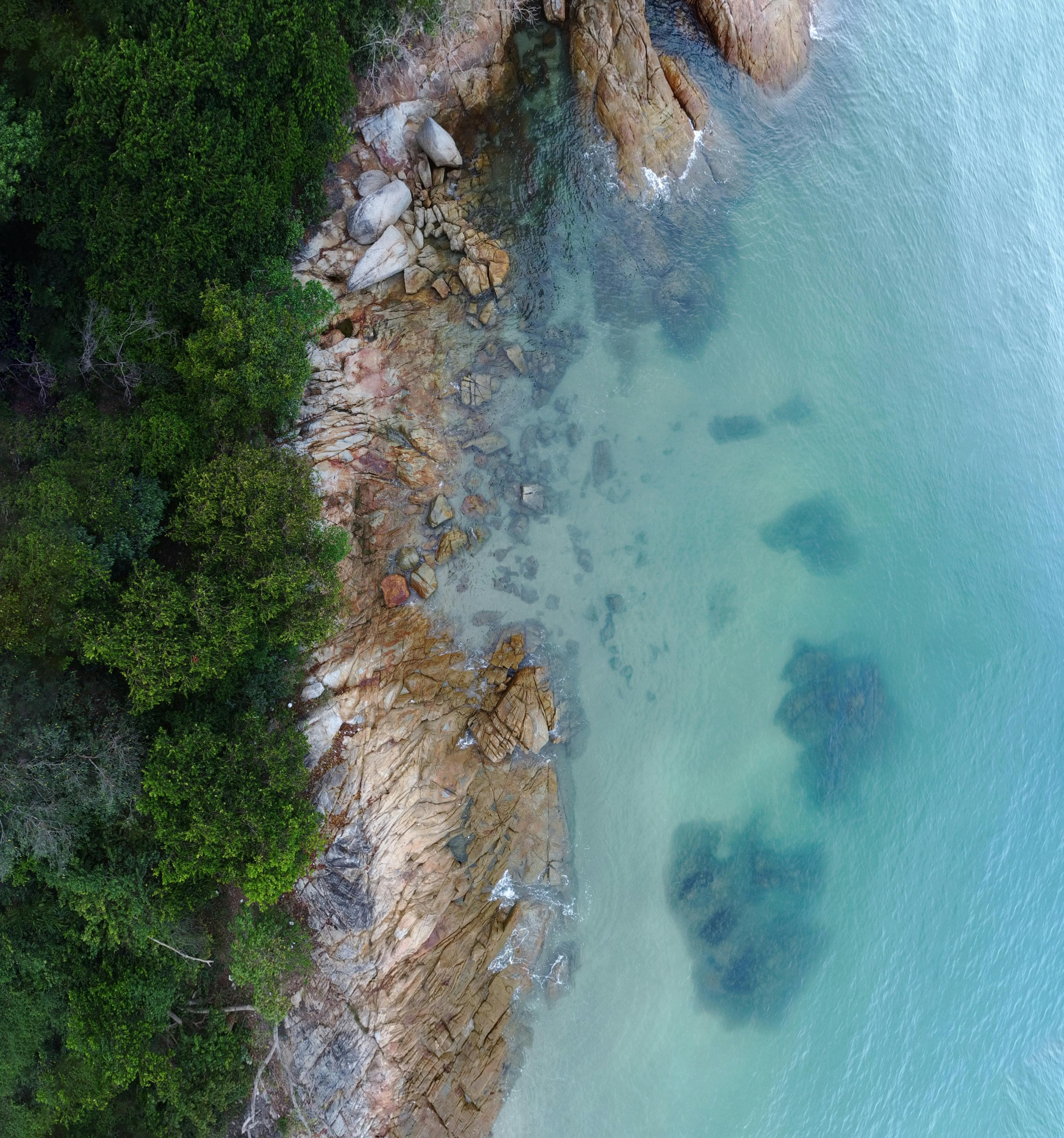Aerial View of Watchtower by Sea Shore · Free Stock Photo