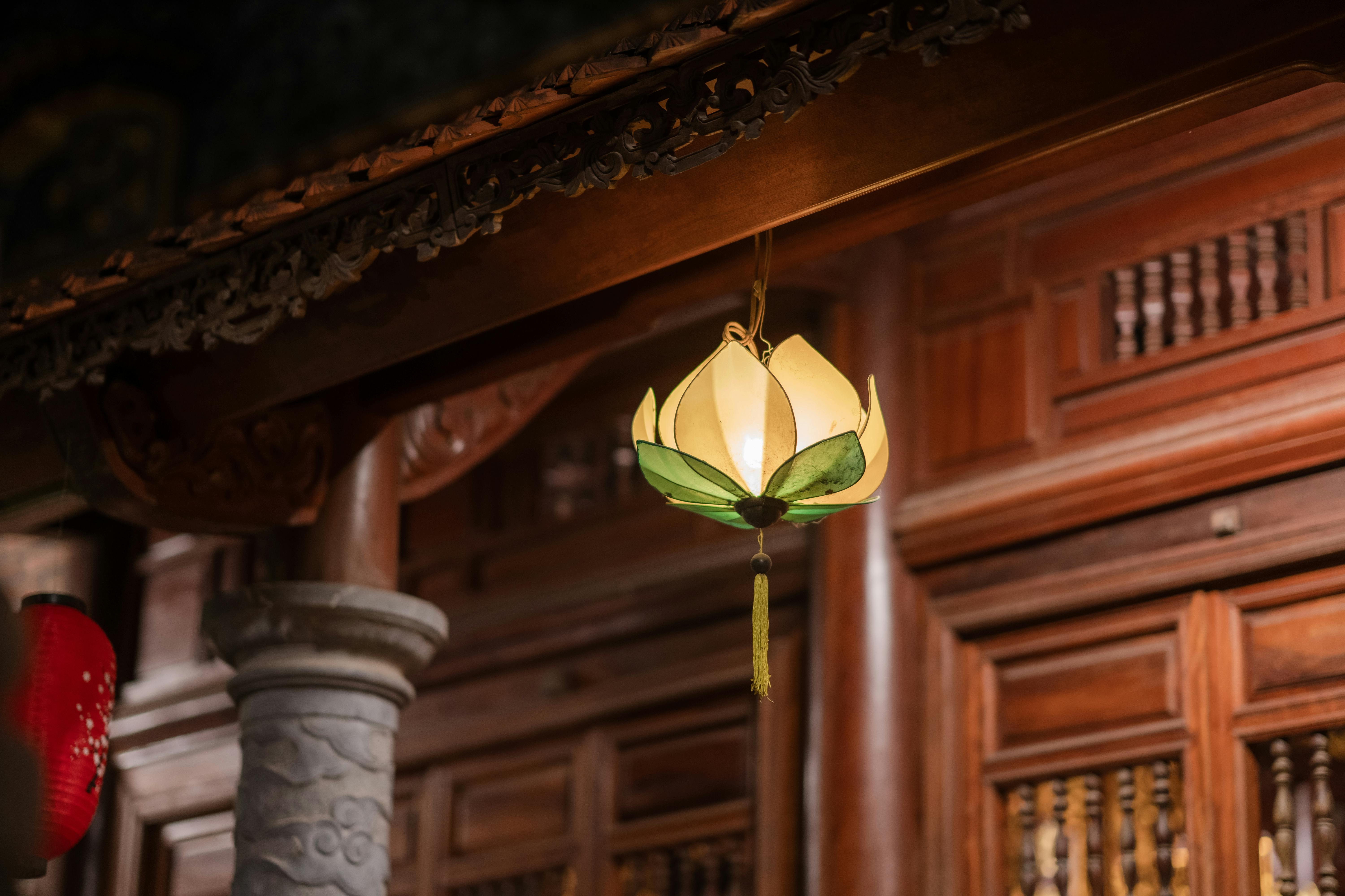 Hanging Lotus Lantern · Free Stock Photo