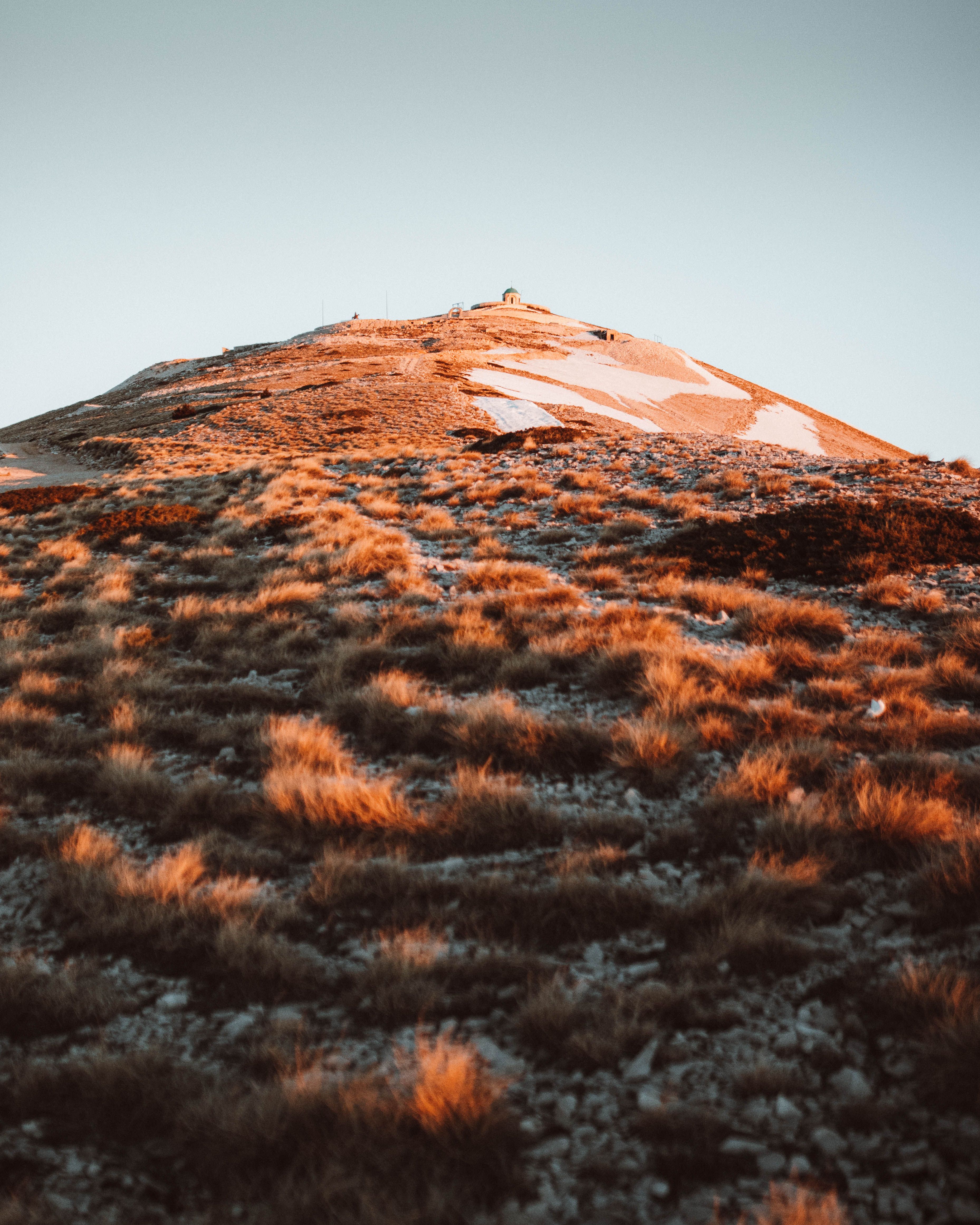 Low Angle Shot of a Hill at Sunset · Free Stock Photo