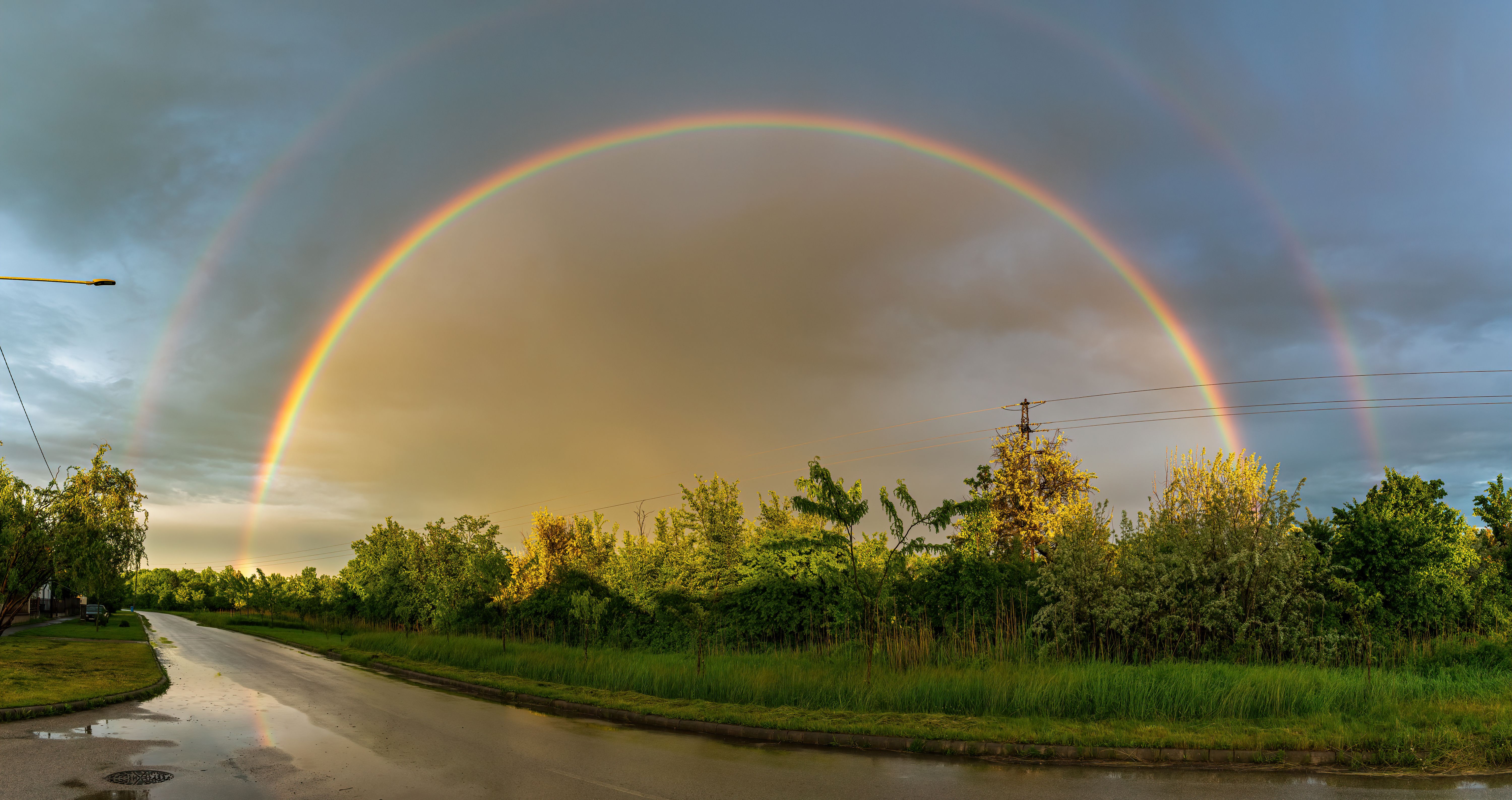 Scenic Landscape with a View of a Rainbow · Free Stock Photo