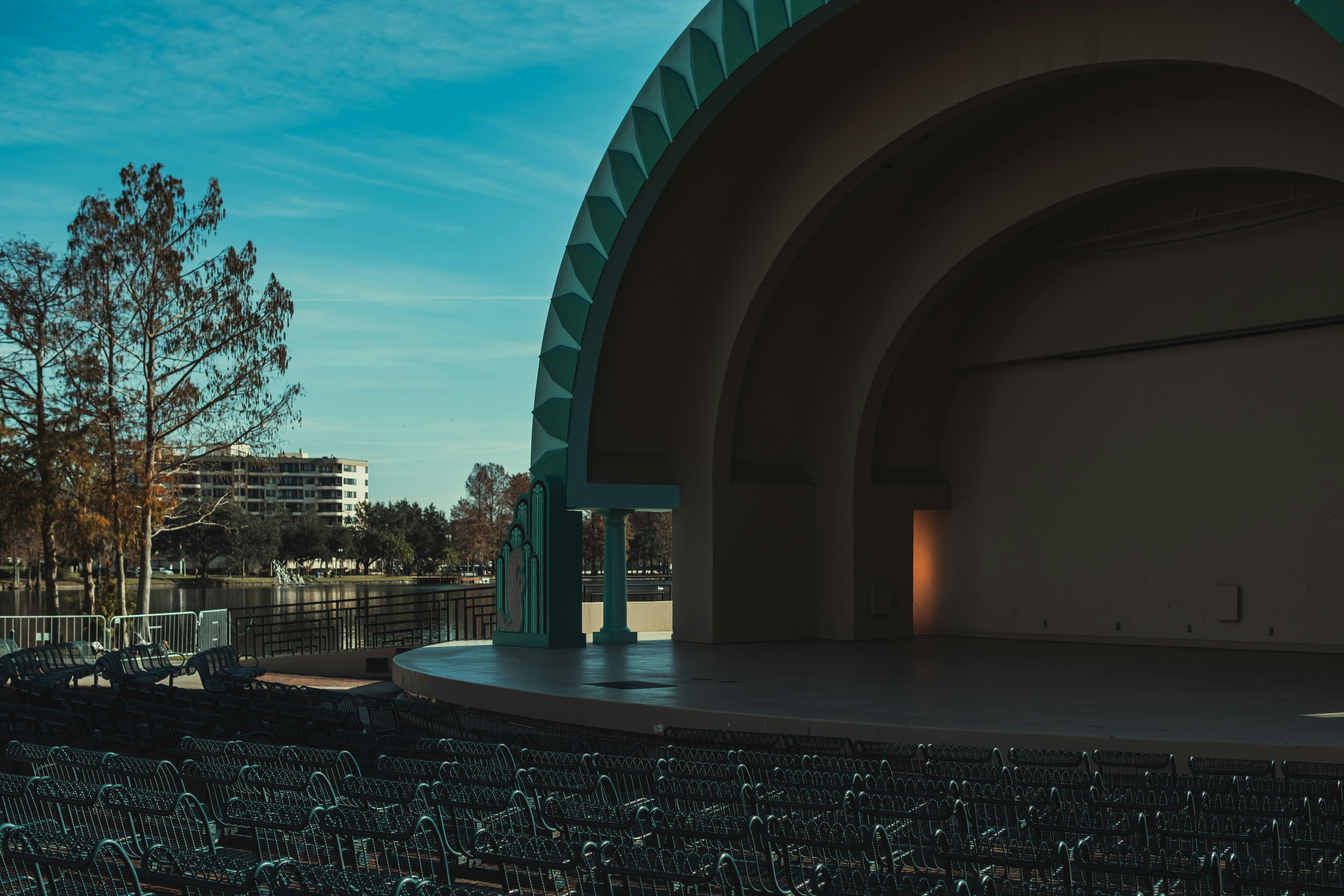 Selective Focus Shot of an Amphitheatre Stage · Free Stock Photo