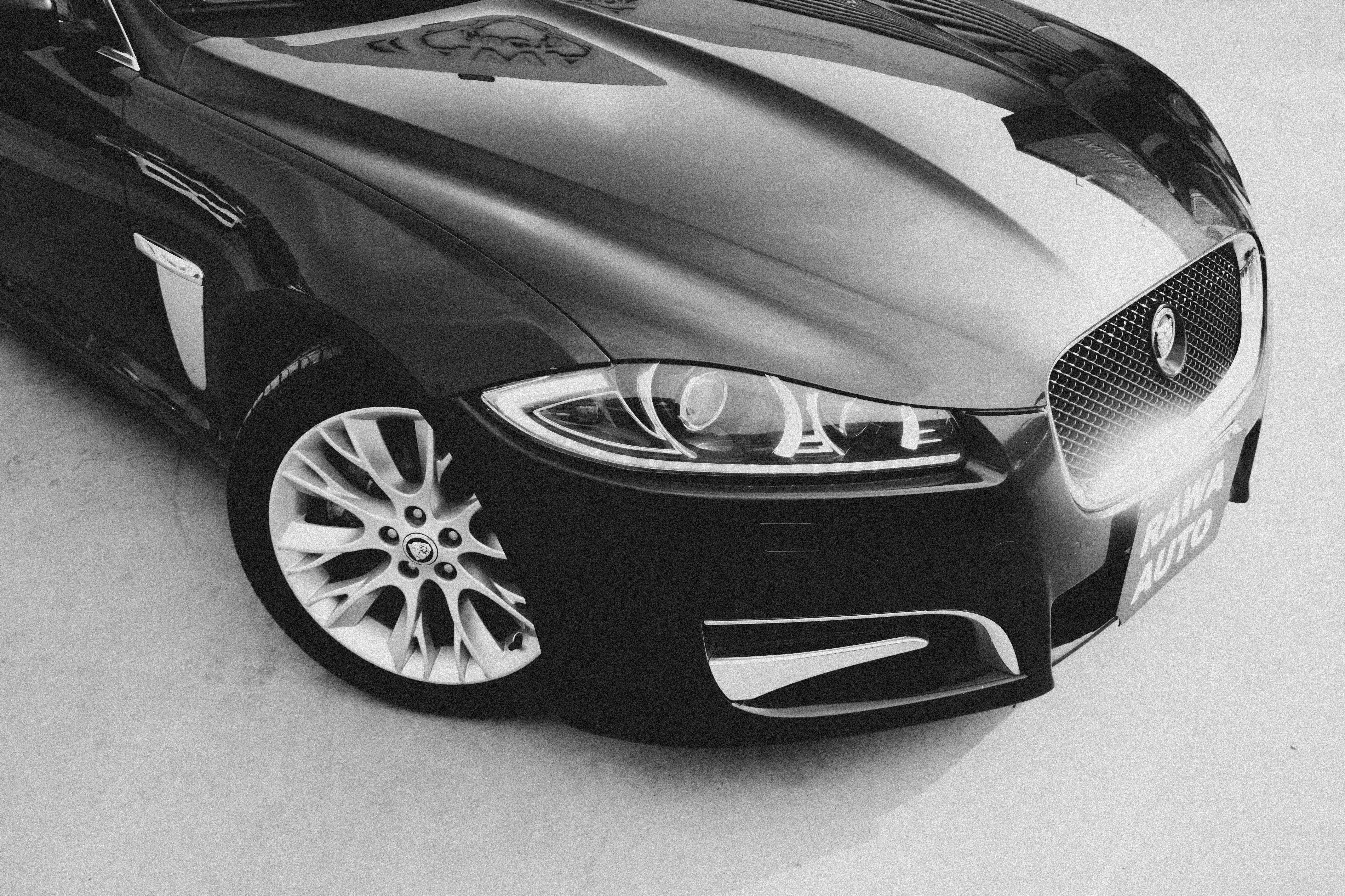 Black and White Photo of a Car · Free Stock Photo