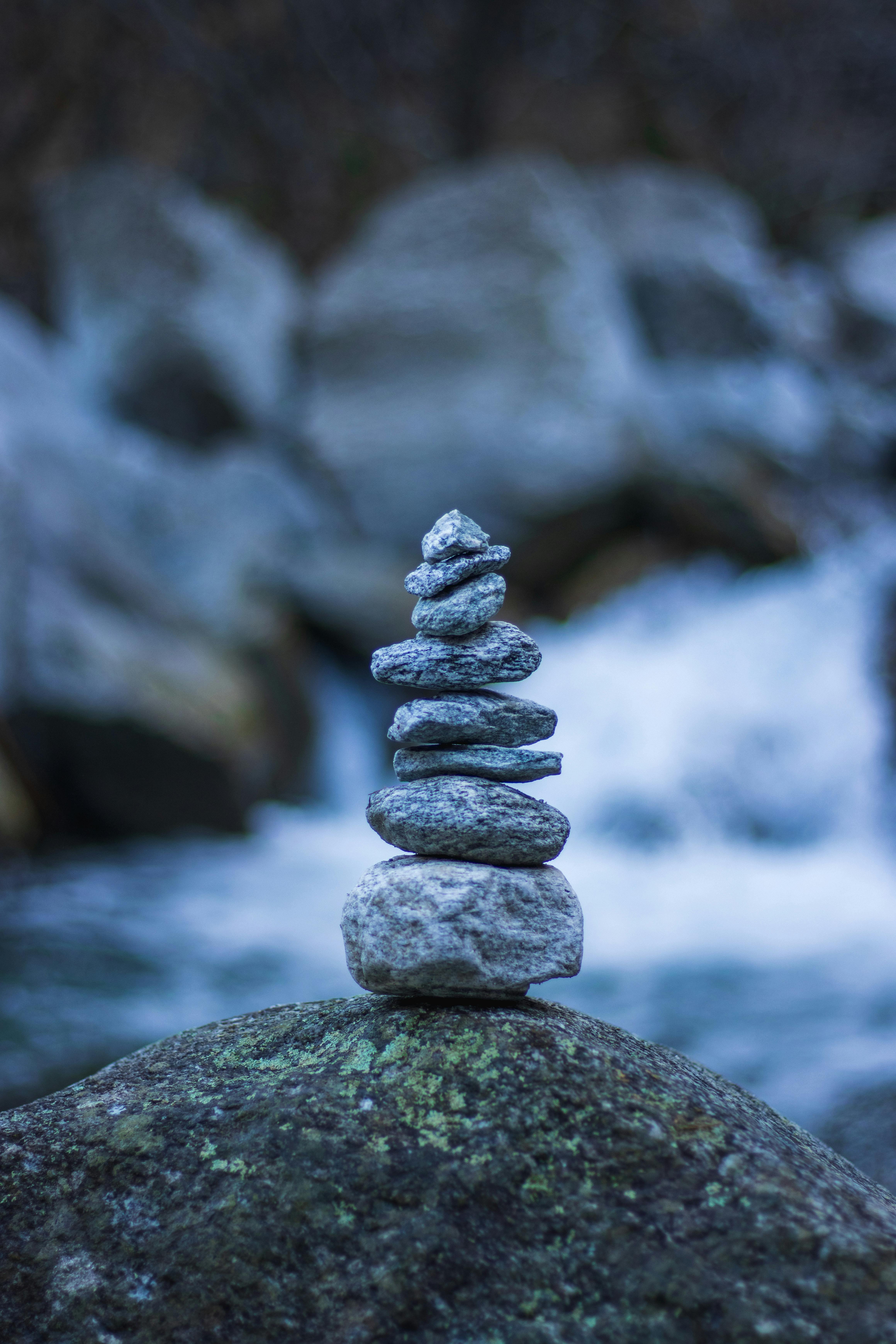 Close-up of a Small Cairn · Free Stock Photo