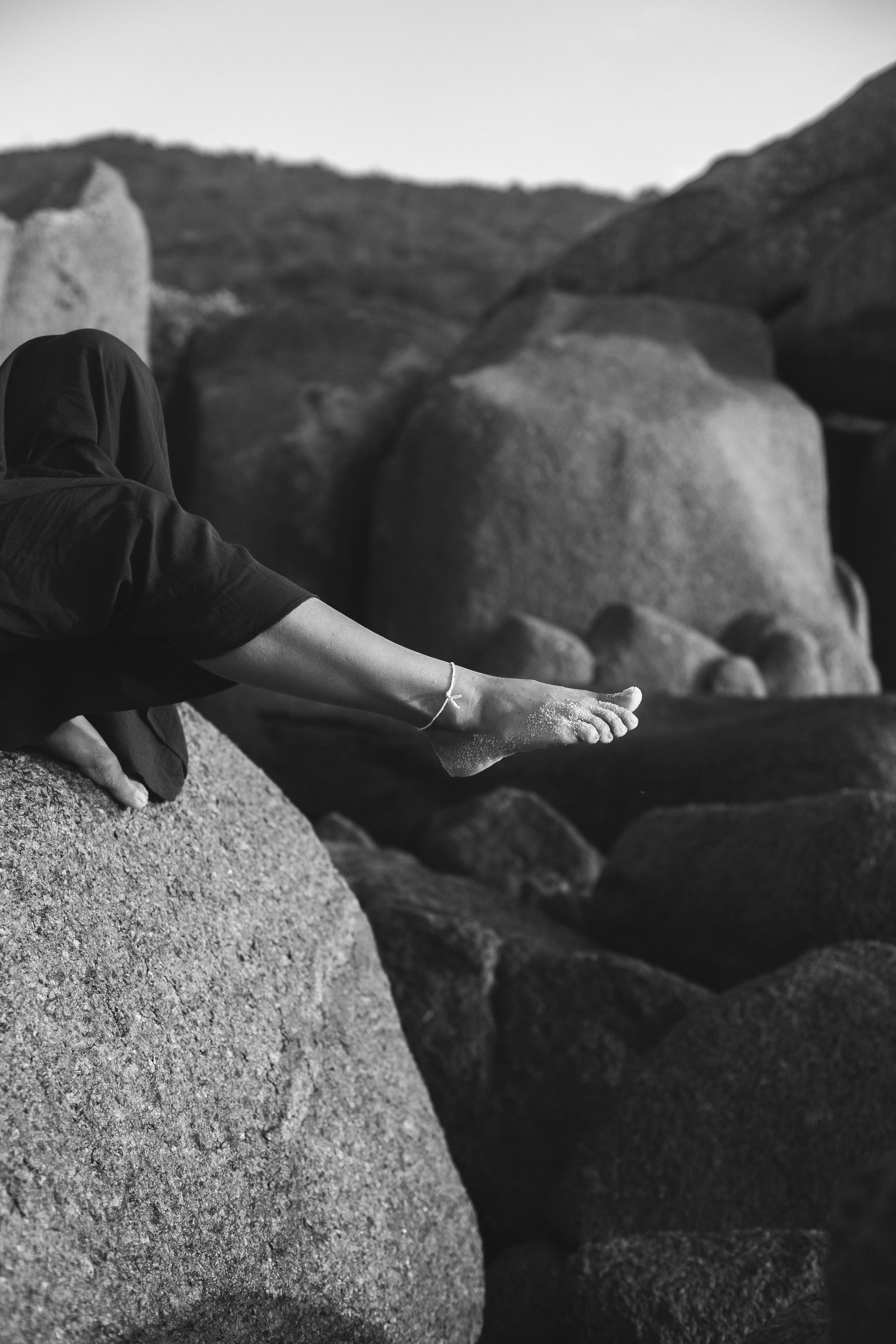 Grayscale Above Photography of Man Falling Down · Free Stock Photo