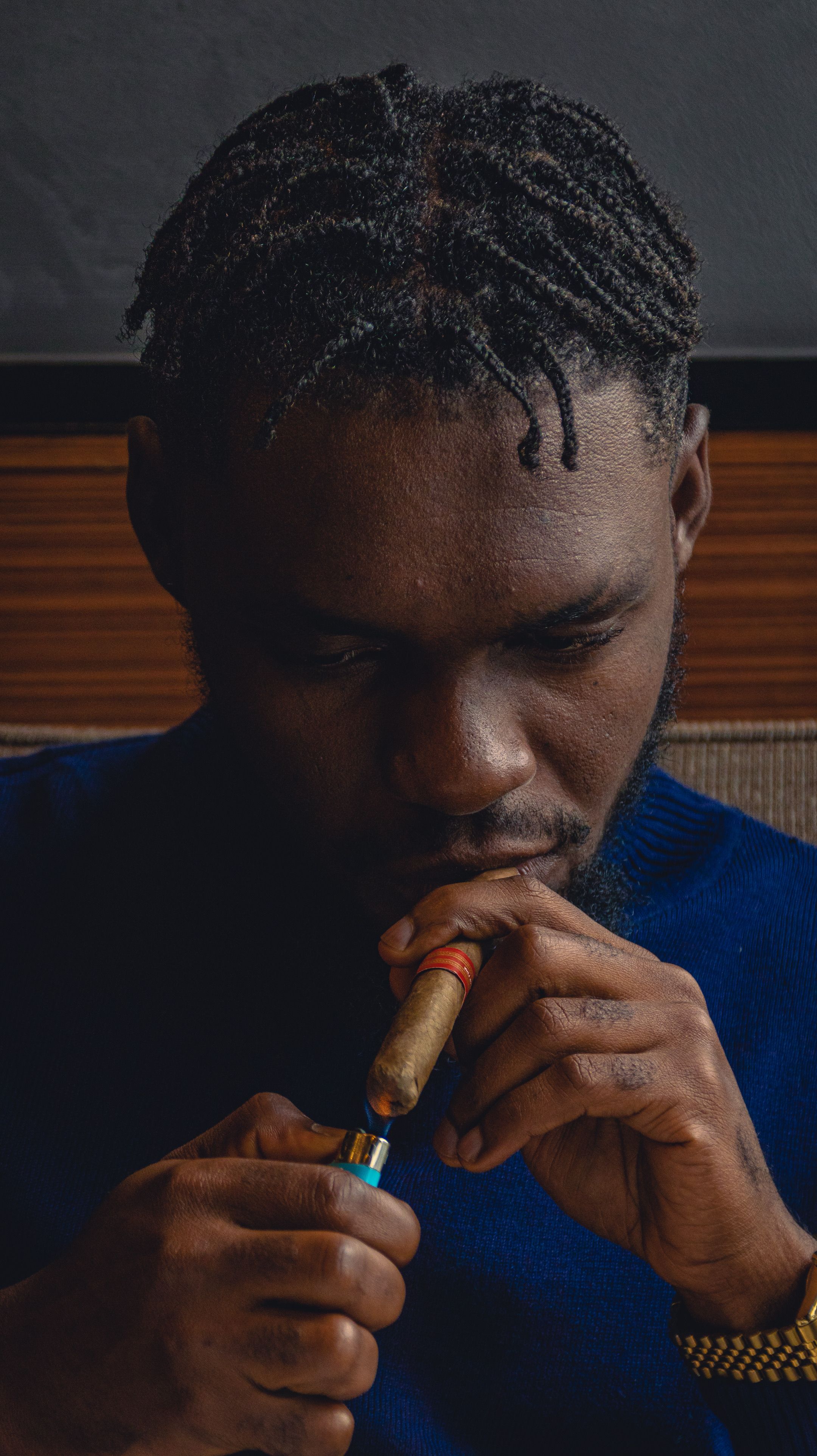 Photo of a Man Smoking Cigar · Free Stock Photo