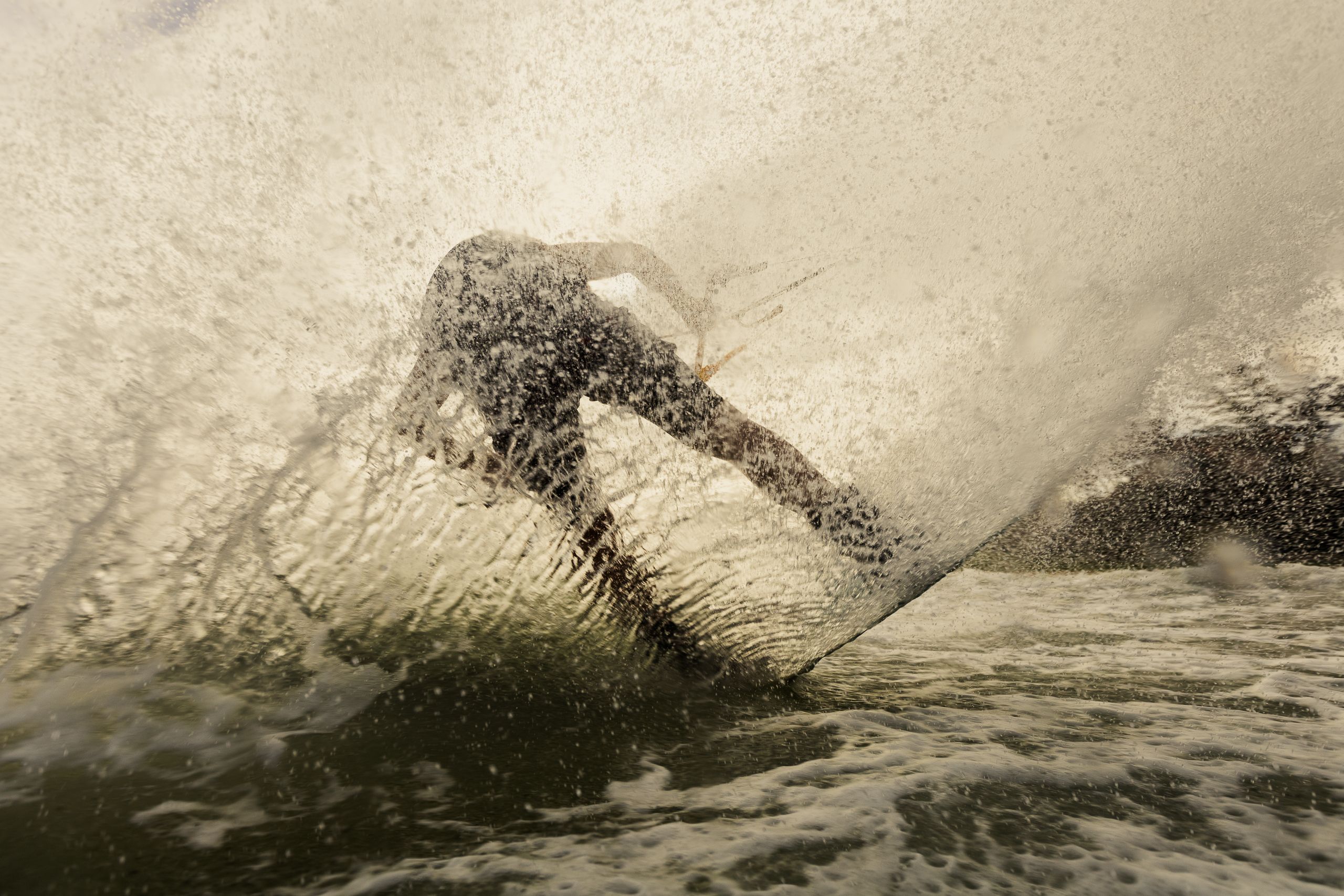 Person Kitesurfing on Body of Water · Free Stock Photo