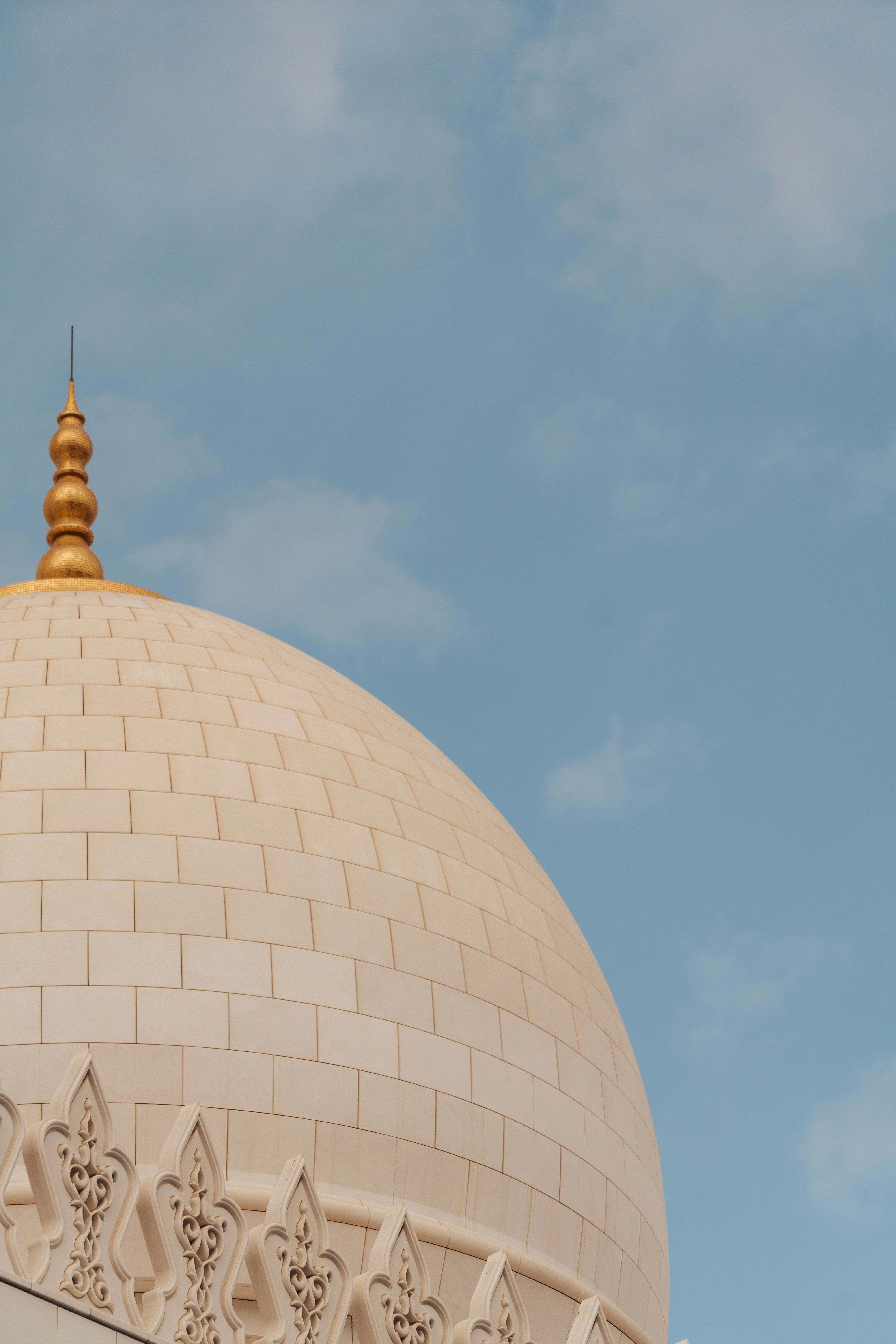 Traditional Mosque with Dome on Sky Background · Free Stock Photo