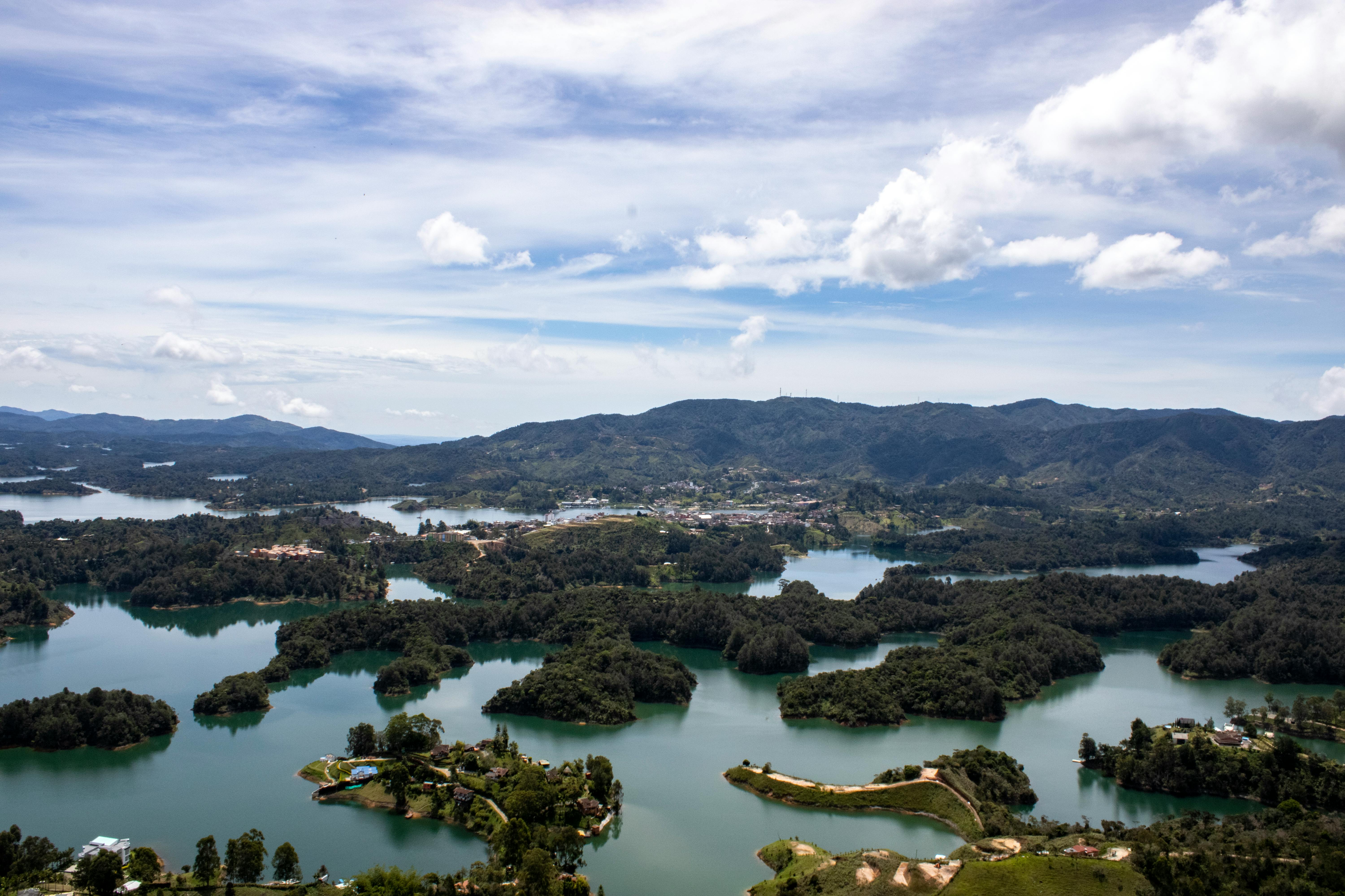 Aerial Photography of Embalse Peñol-Guatapé in Colombia · Free Stock Photo