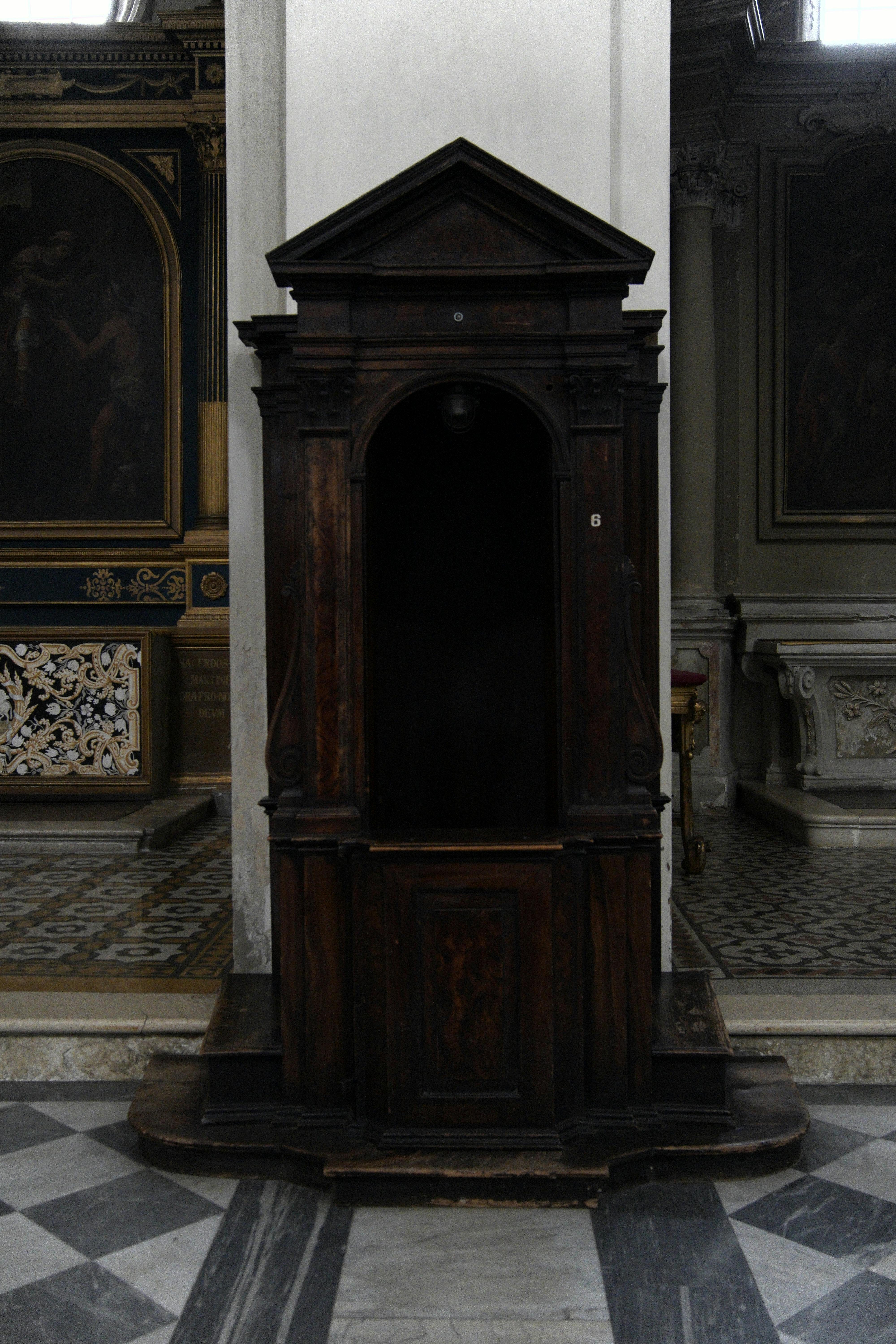 Wooden Dark Confessional in Church · Free Stock Photo