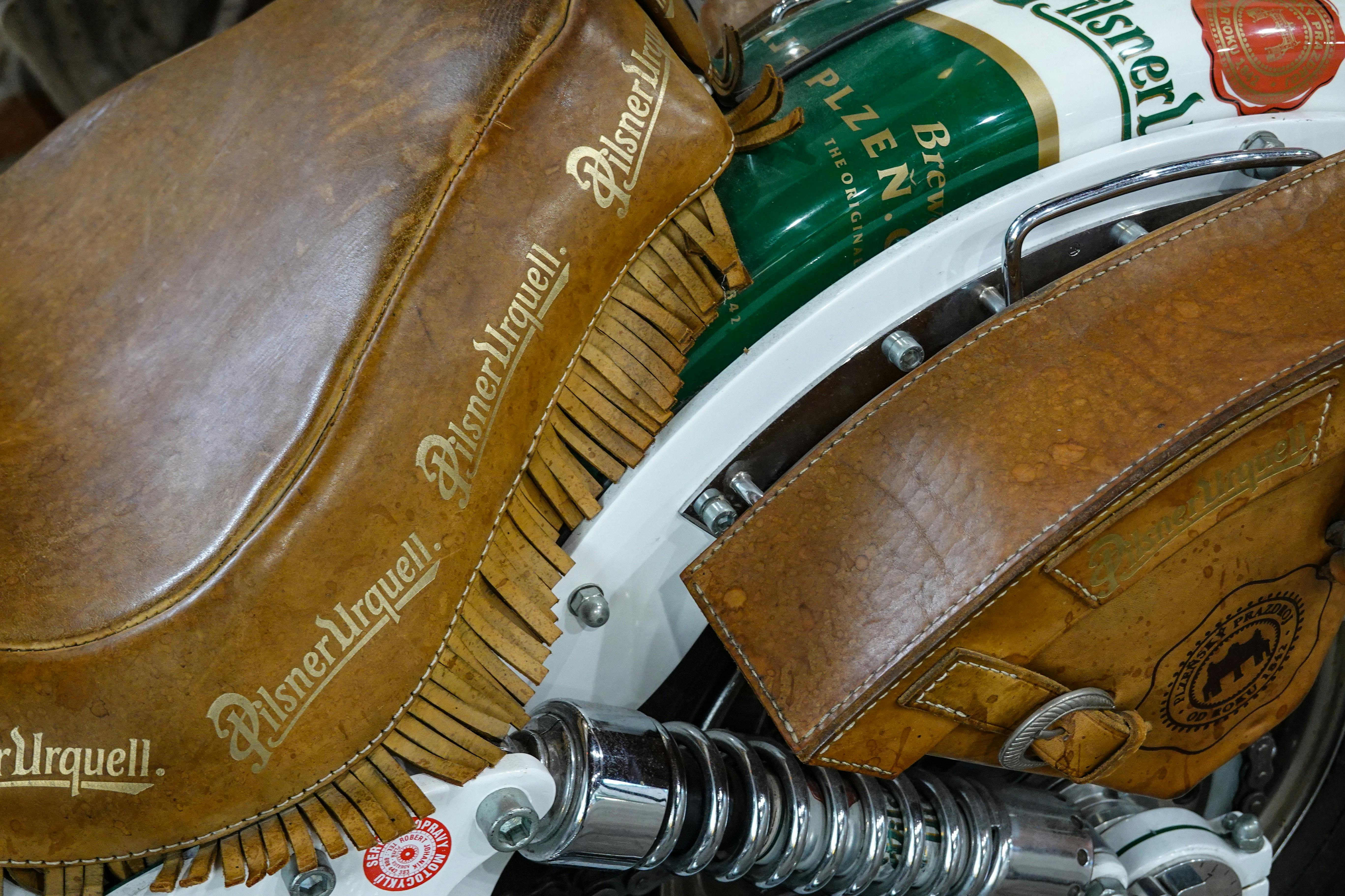 Leather Seat of a Bespoke Motorcycle · Free Stock Photo