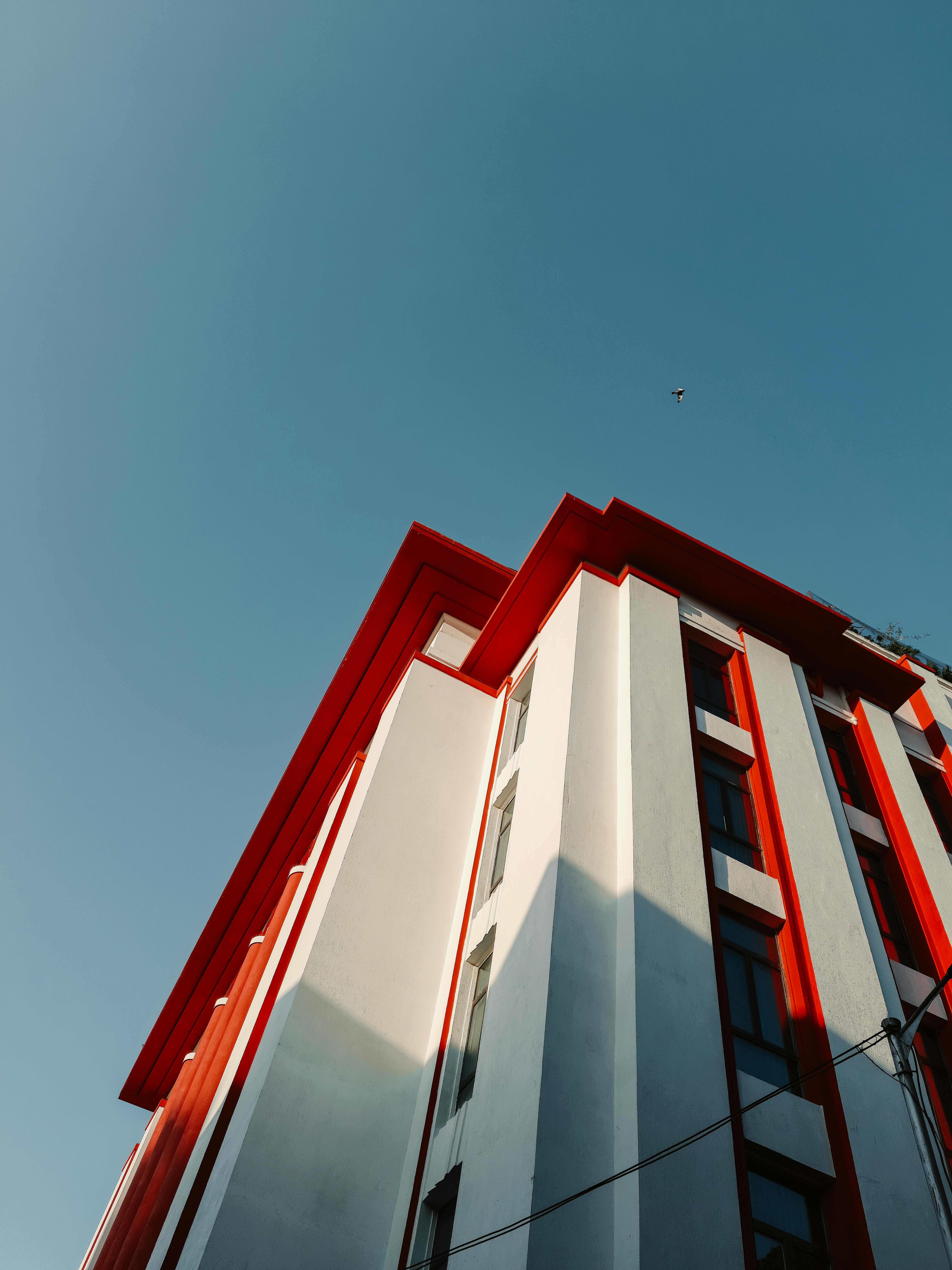 Photograph of a Red and White Building · Free Stock Photo