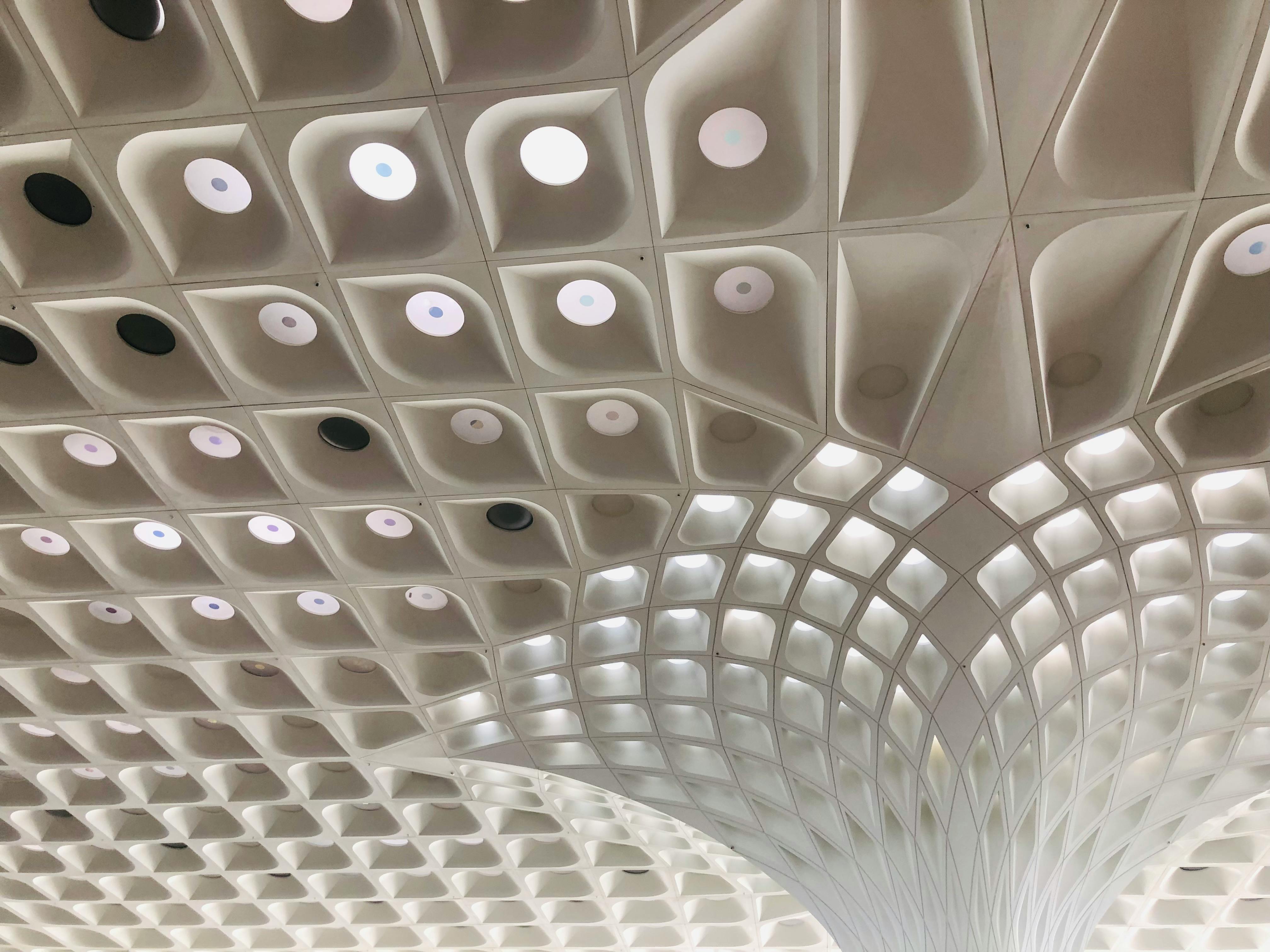 Futuristic Ceiling of Mumbai International Airport in India · Free ...