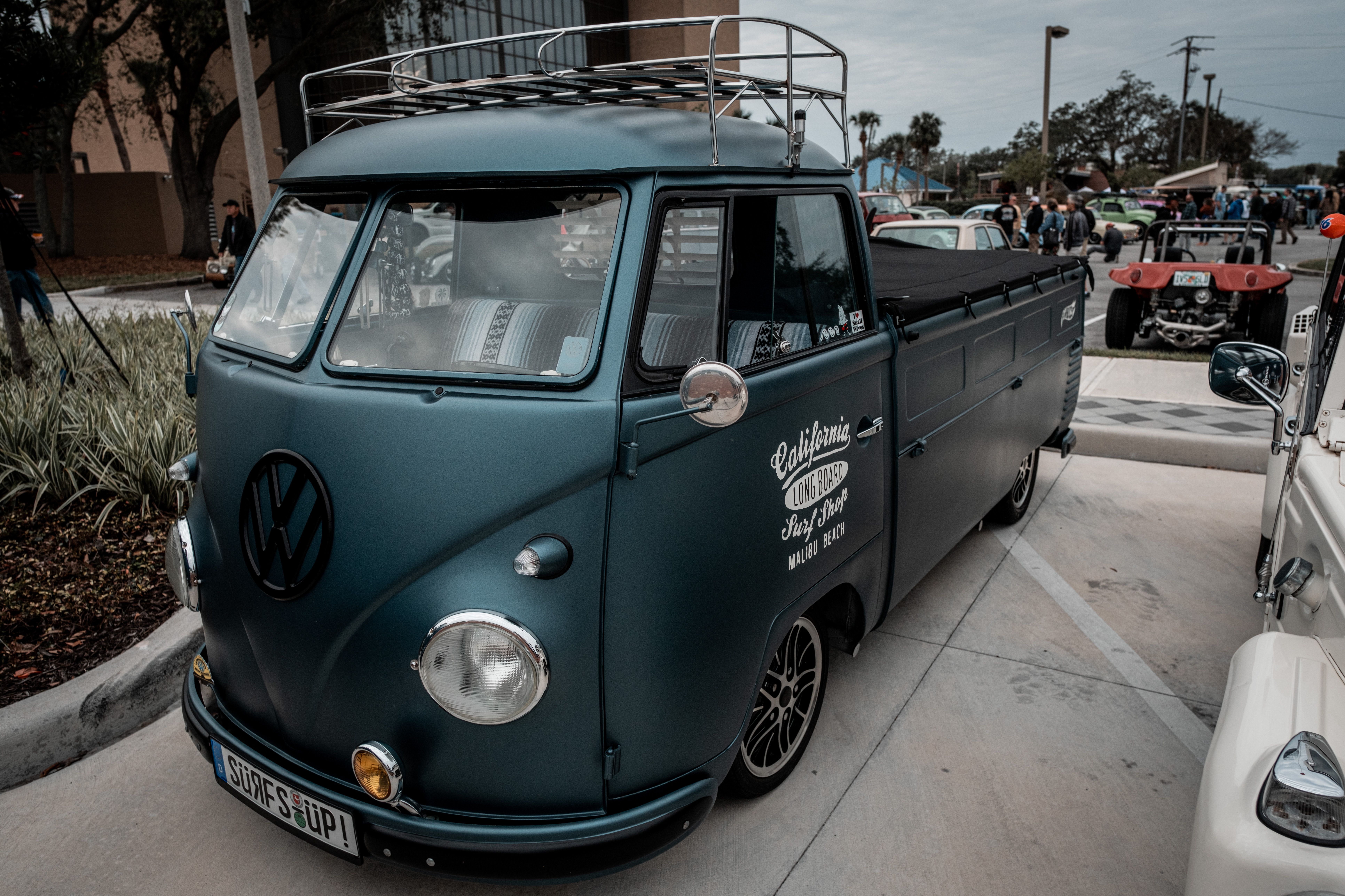 Pearl Green Volkswagen Type 2 Pickup with Roof Rack · Free Stock Photo