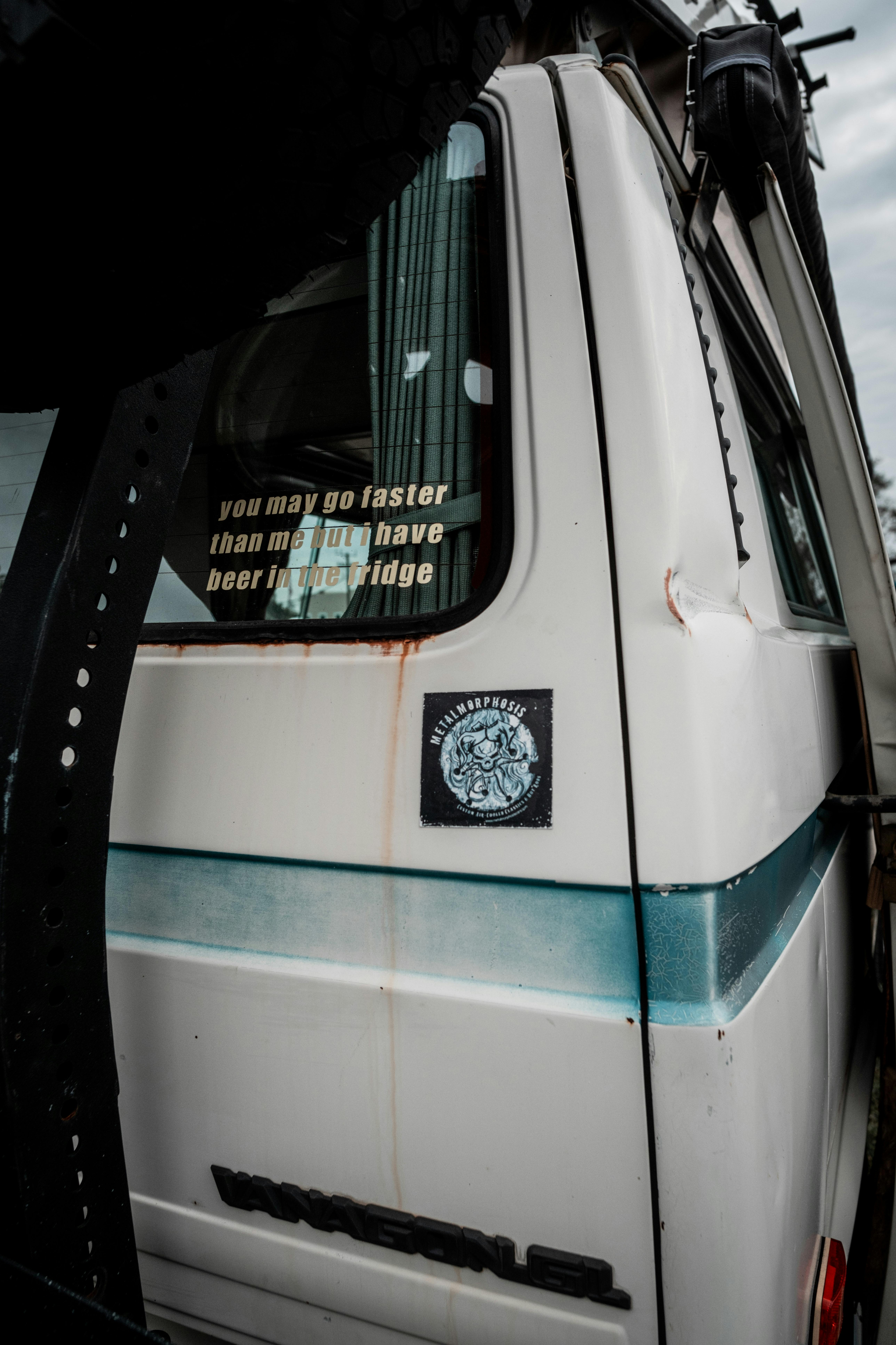 Back of Old-fashioned Volkswagen Mini Van · Free Stock Photo