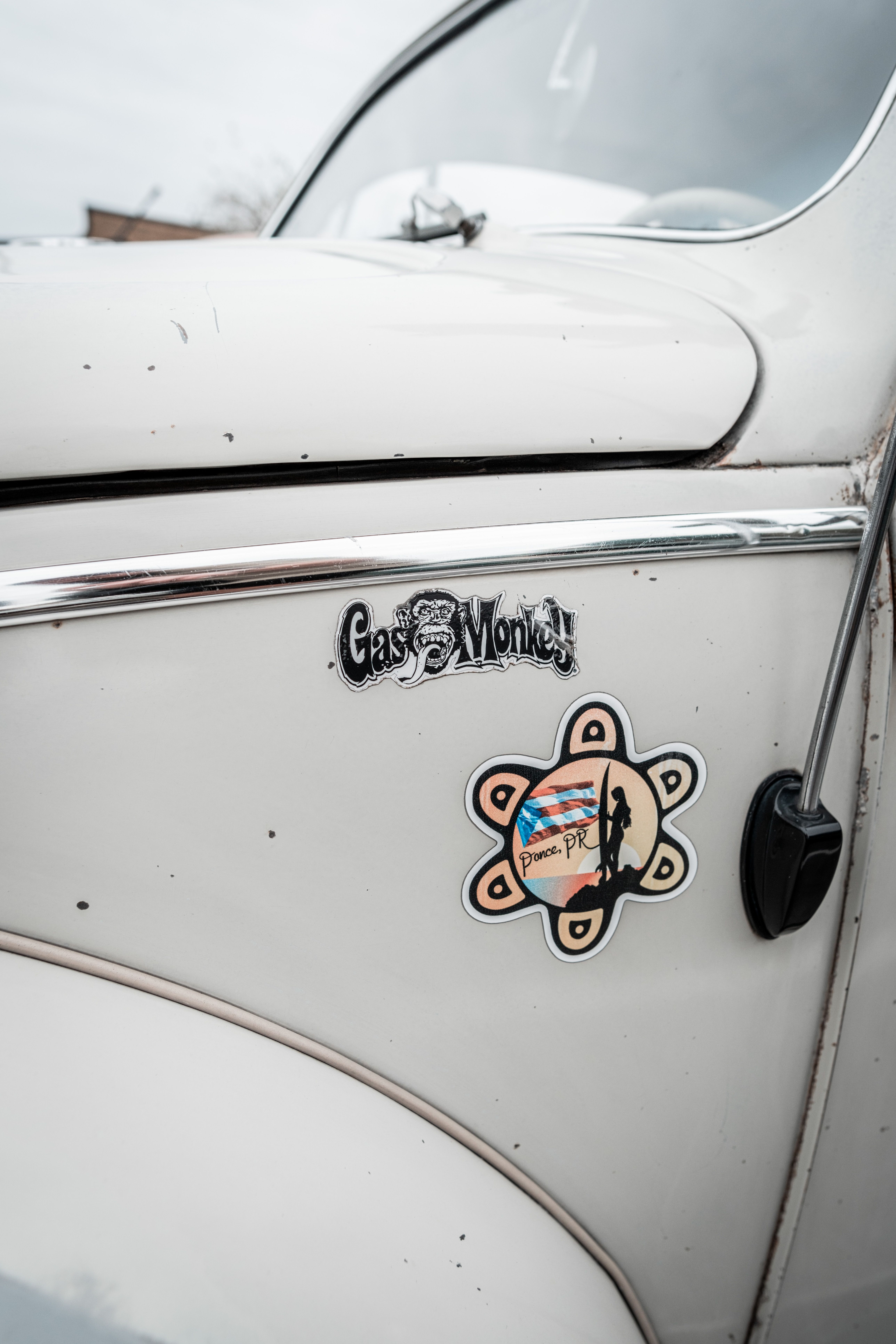 Stickers on Vintage Car · Free Stock Photo