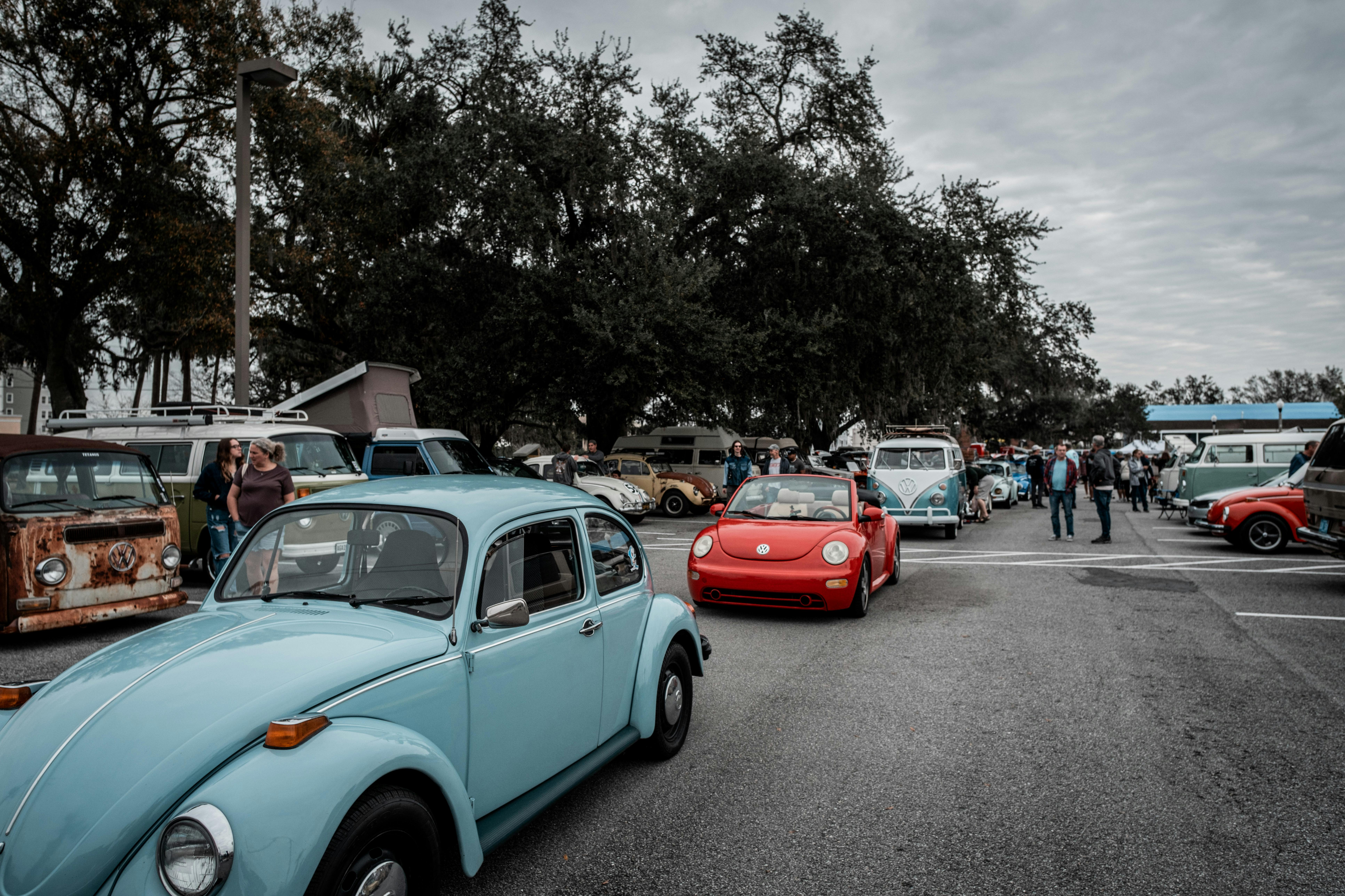 Volkswagen Vehicles Lined Up · Free Stock Photo