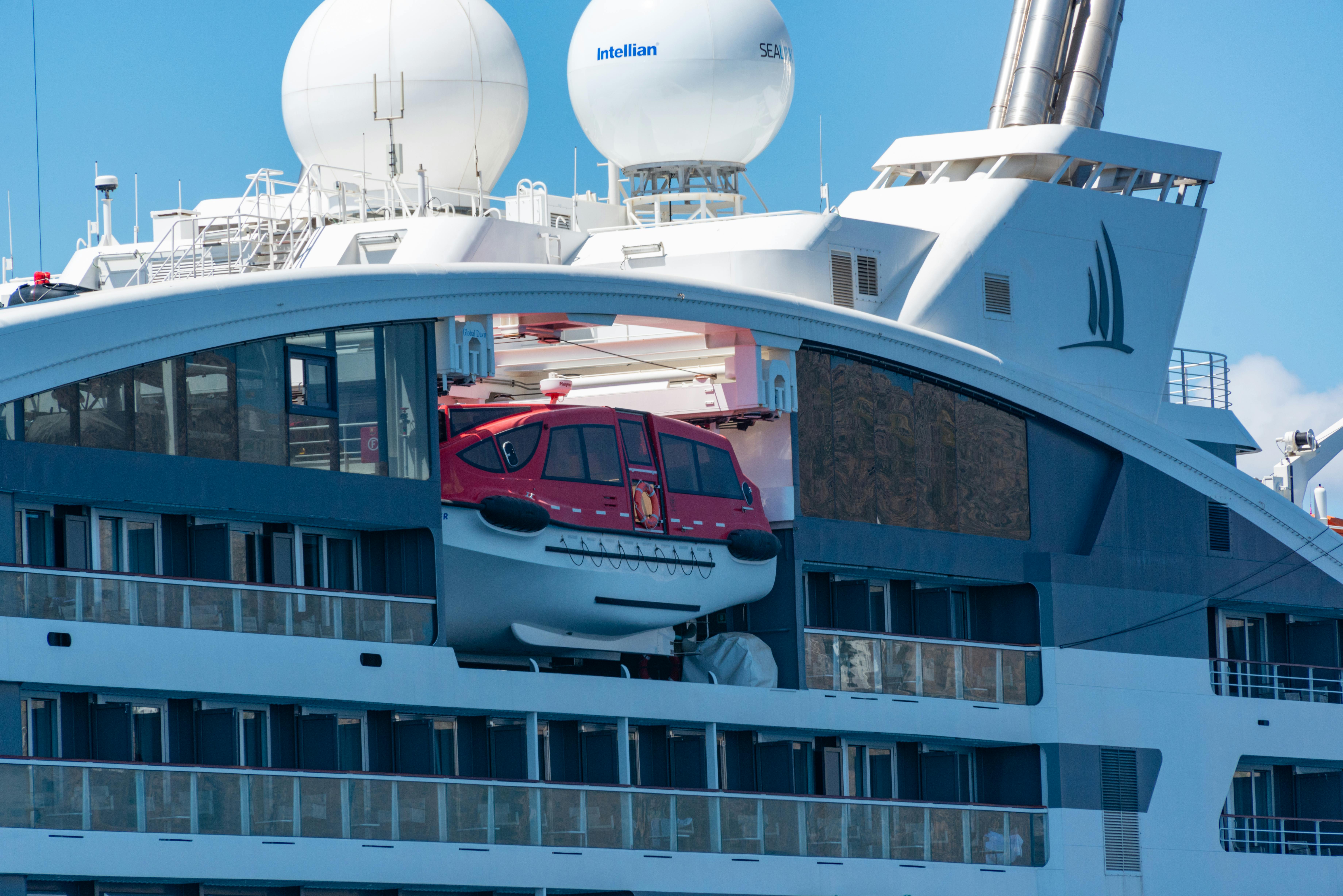 Modern Cruise Ship against Blue Sky · Free Stock Photo