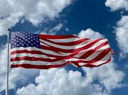 Waving American Flag In Sky Waving American Flag In Sky