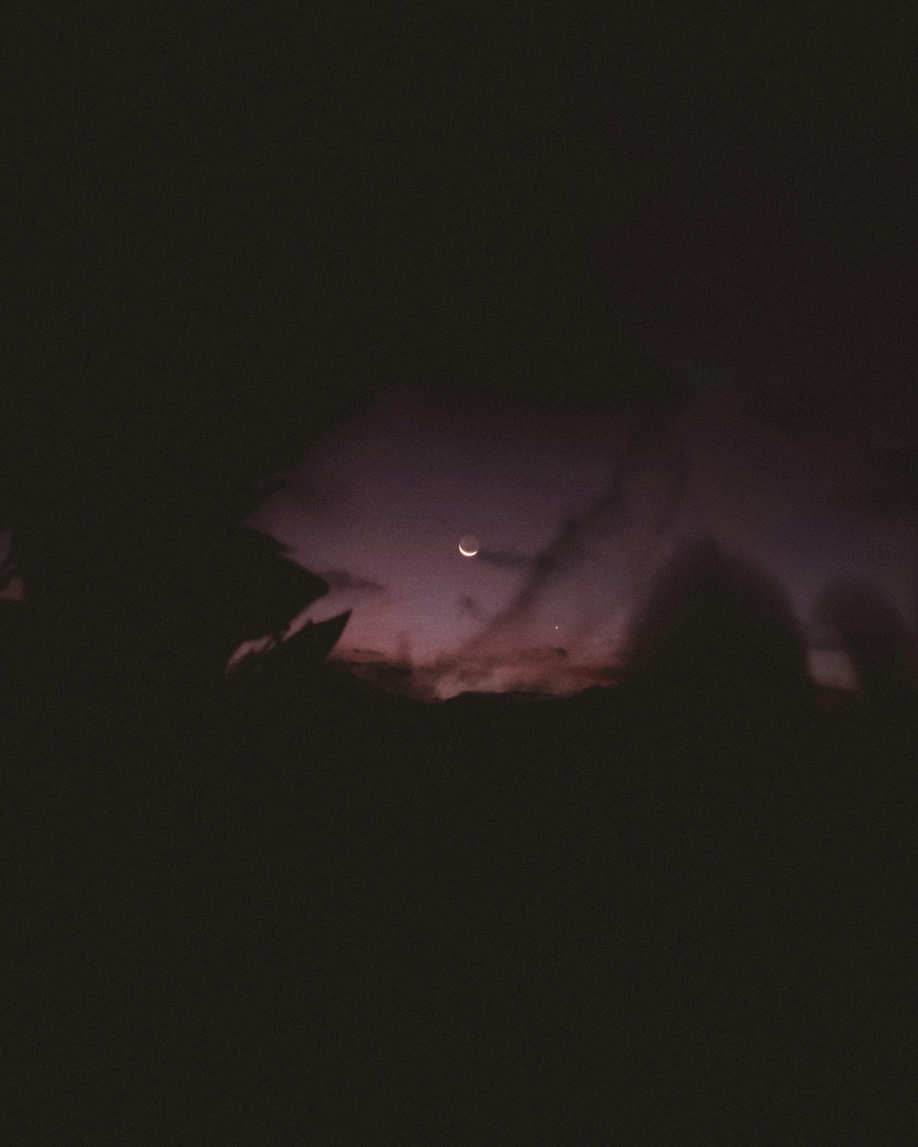 Moon in Dark Night Sky · Free Stock Photo