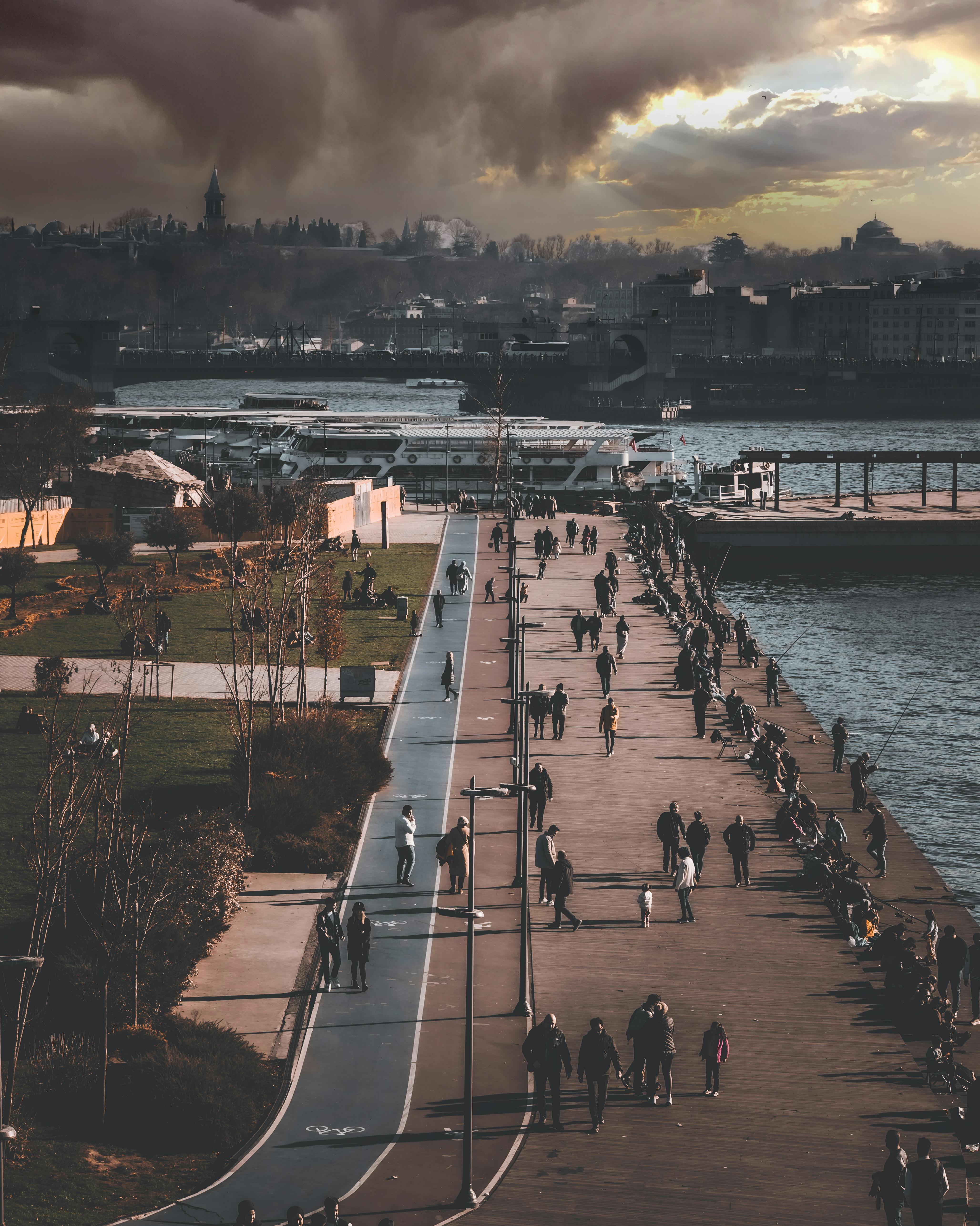 People Walking on Promenade in Istanbul · Free Stock Photo